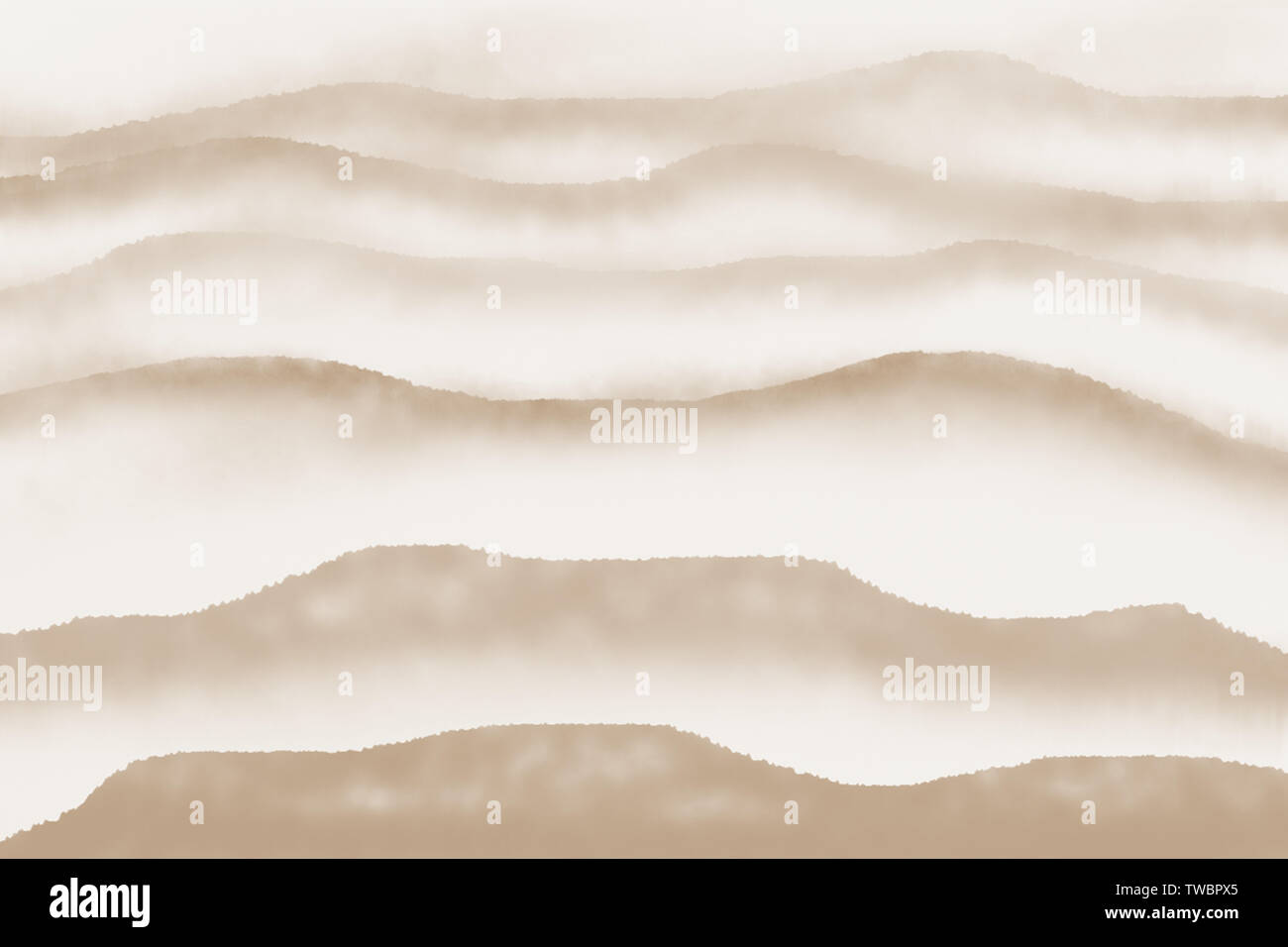 Chinese wind, ink landscape painting Stock Photo - Alamy