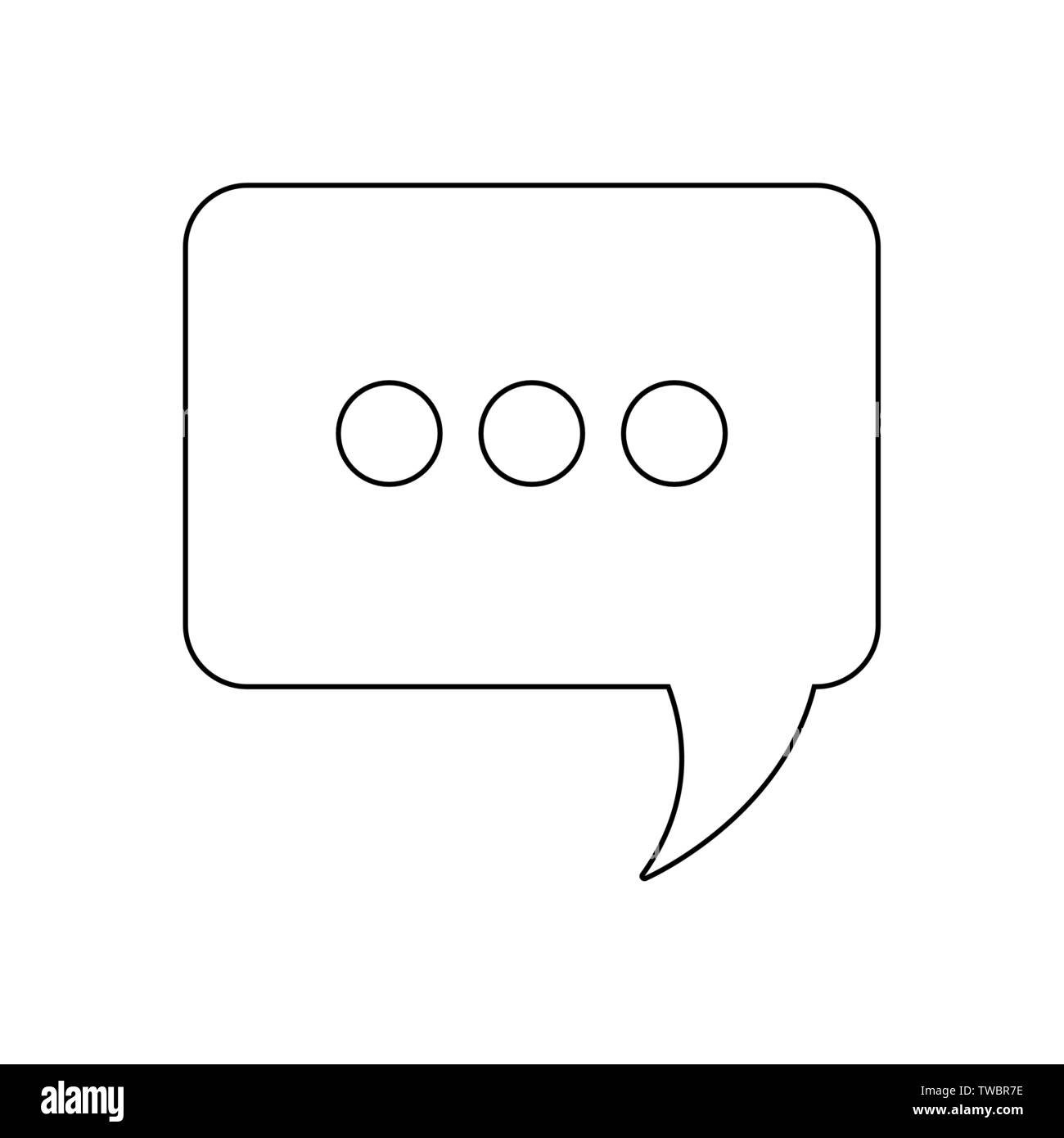 speech bubble in rectangle shape isolated icon vector illustration ...