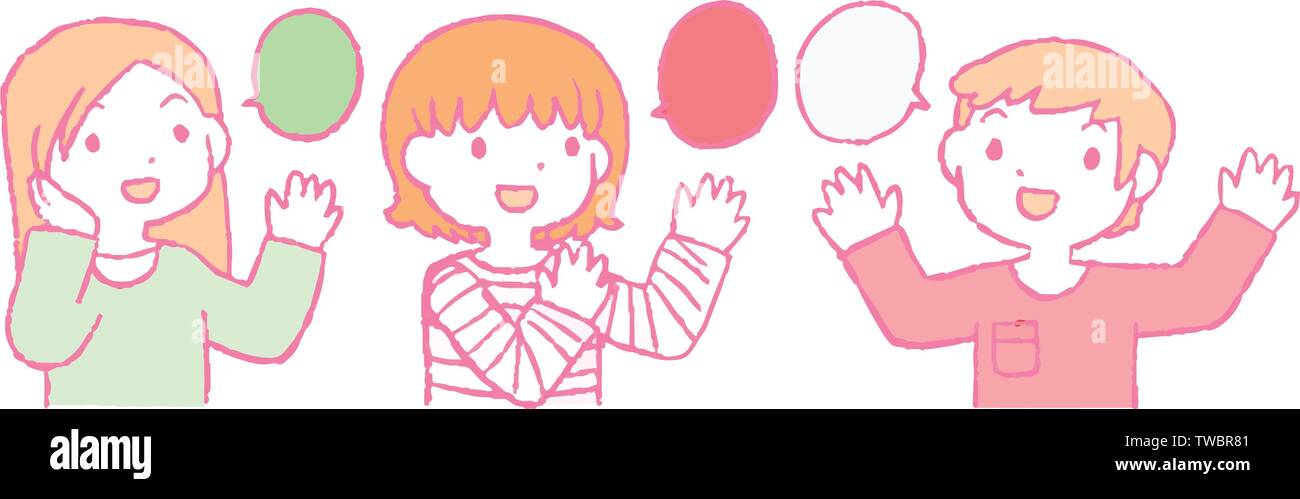 This is an illustration of Illustration of cute people having a ...