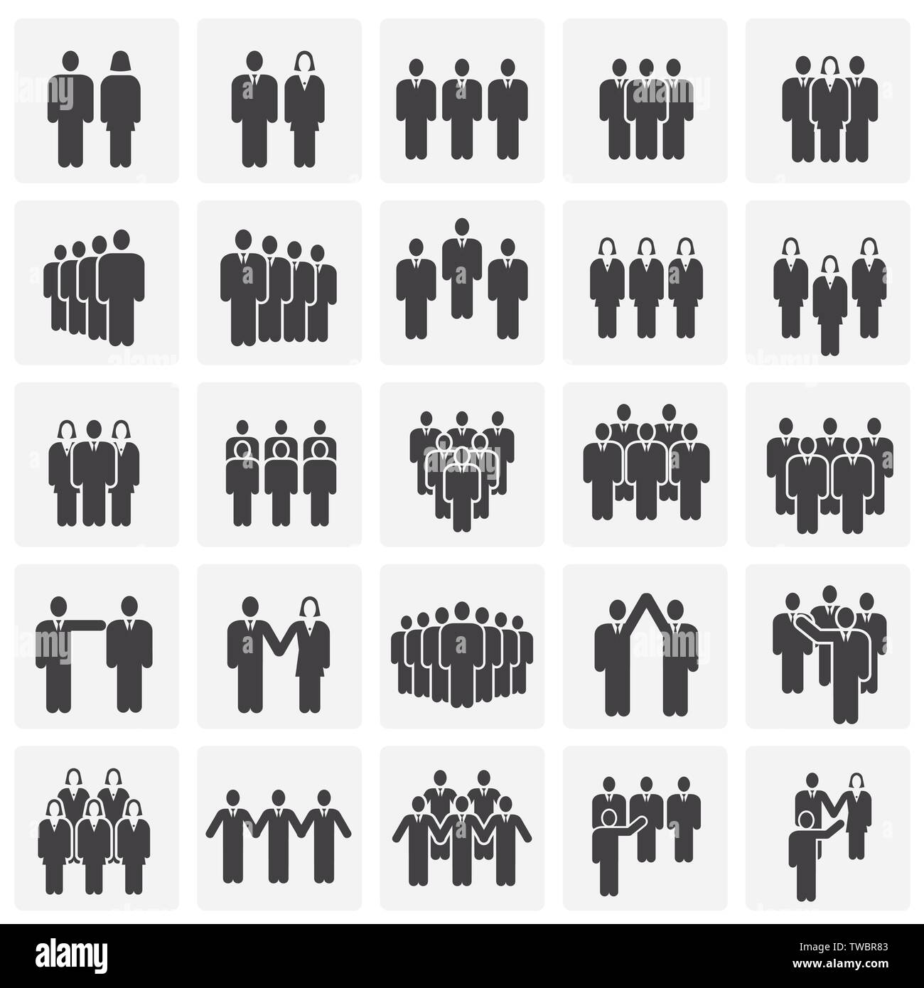 Business people related icons set on background for graphic and web ...