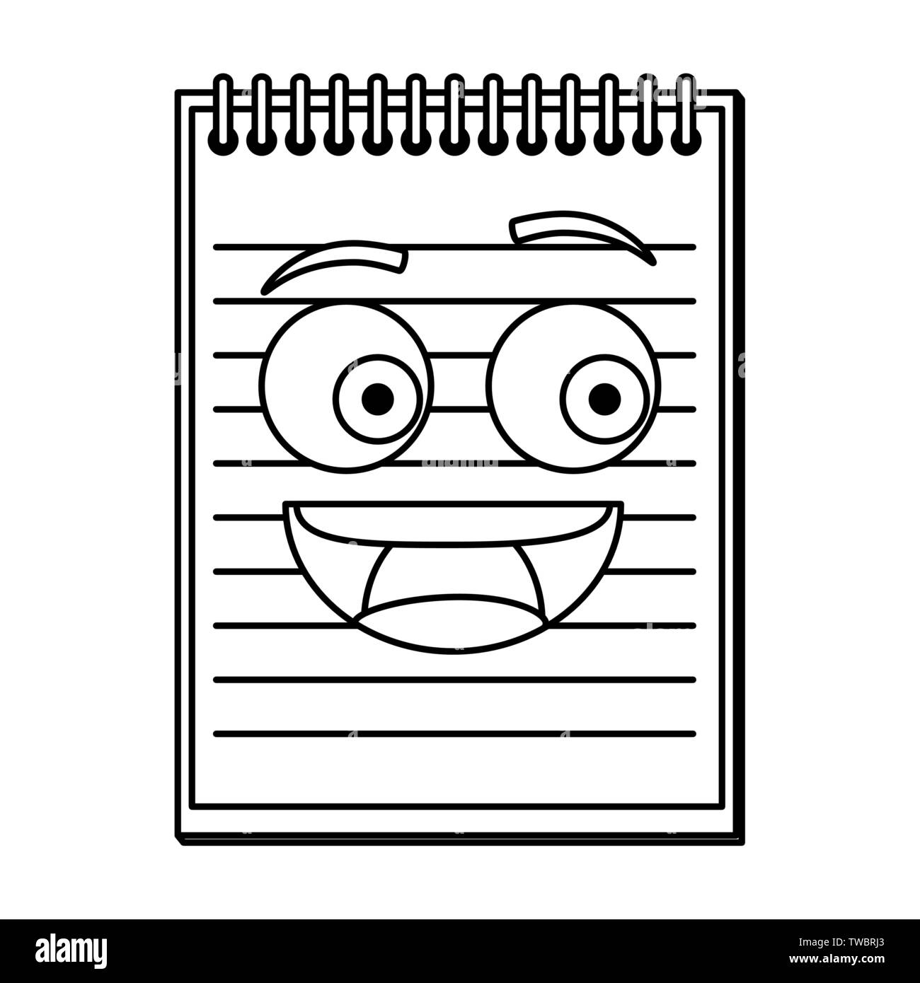 Book emoji character flat Cut Out Stock Images & Pictures - Alamy