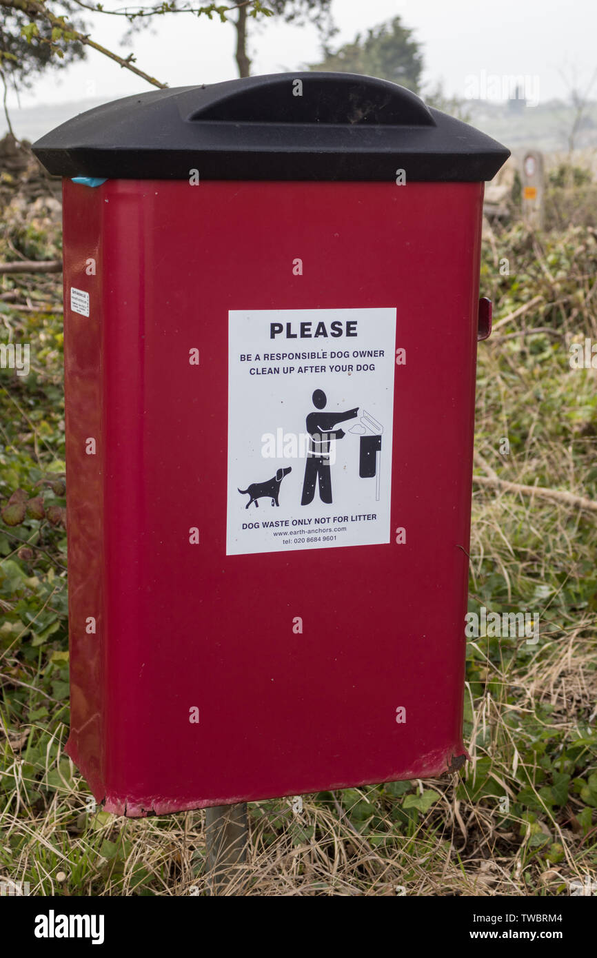 Dog waste bin Stock Photo - Alamy