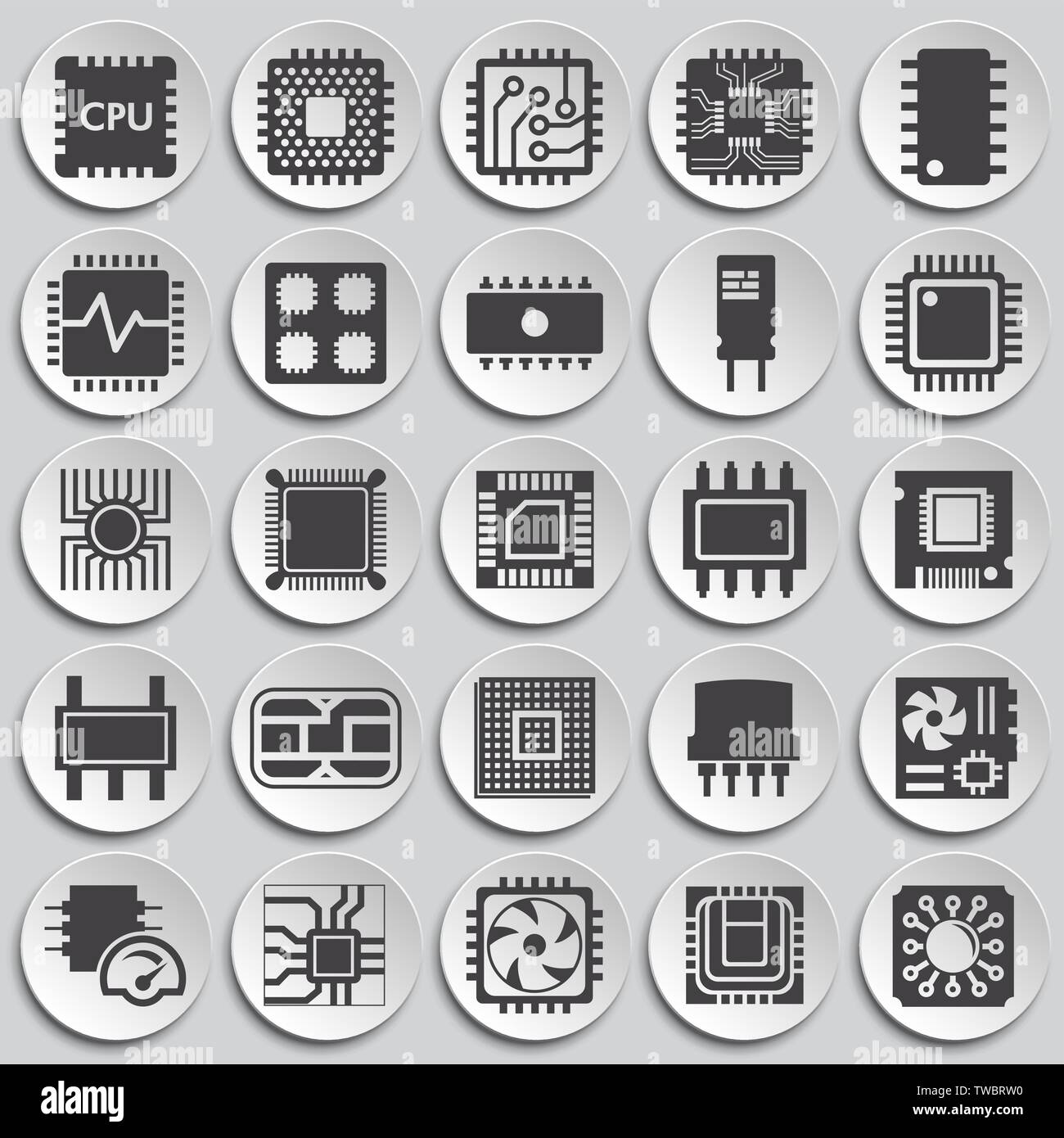Pin icons circuit hi-res stock photography and images - Alamy