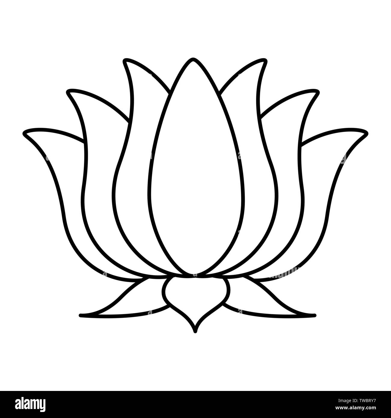 lotus flower indian isolated icon Stock Vector Image & Art - Alamy