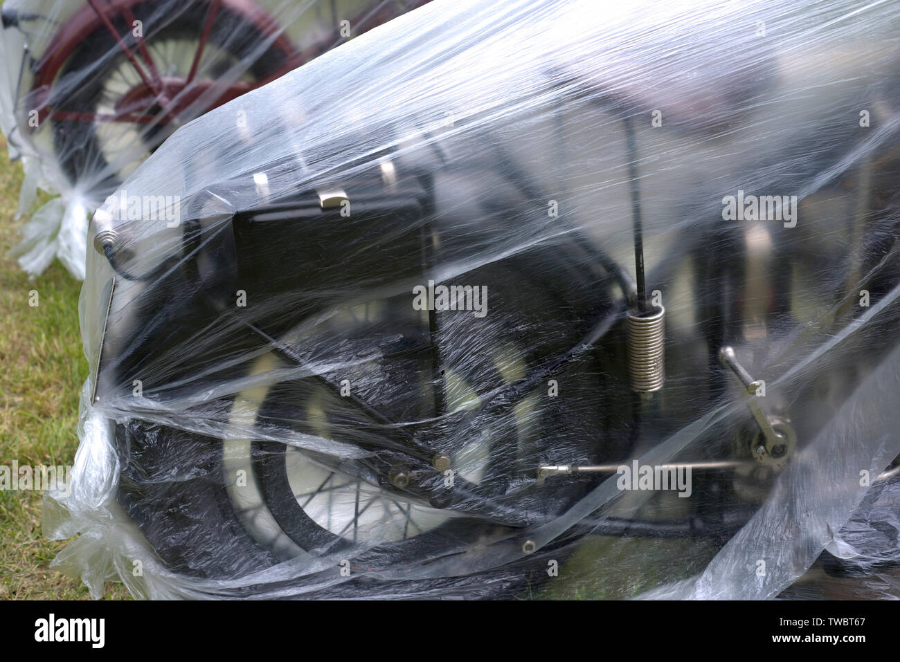 Classic Motorcycle, Wrapped in Plastic Stock Photo - Alamy