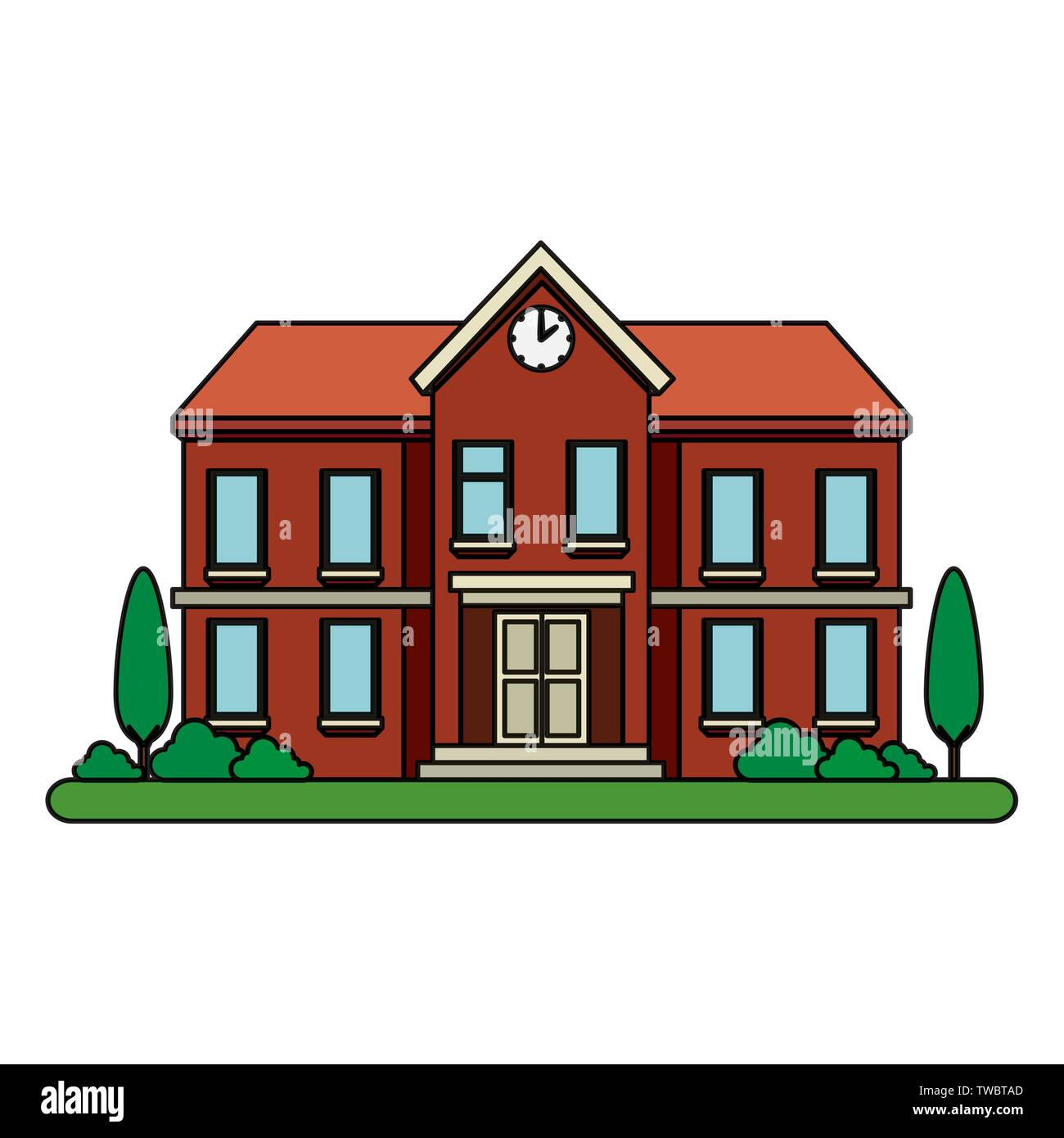 school building facade education icon Stock Vector Image & Art - Alamy