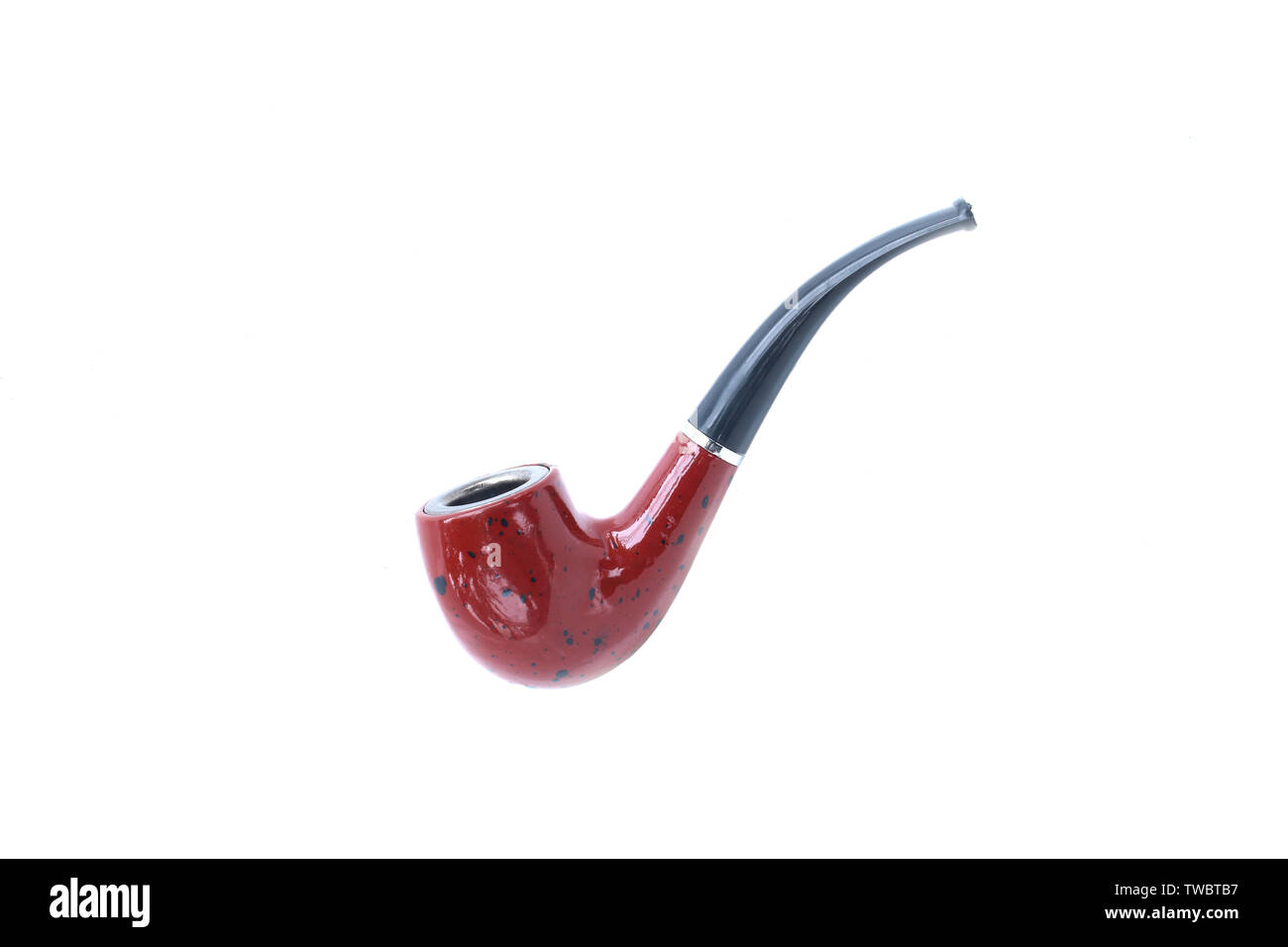 Smoke Pipe On Isolated White Stock Photo - Alamy