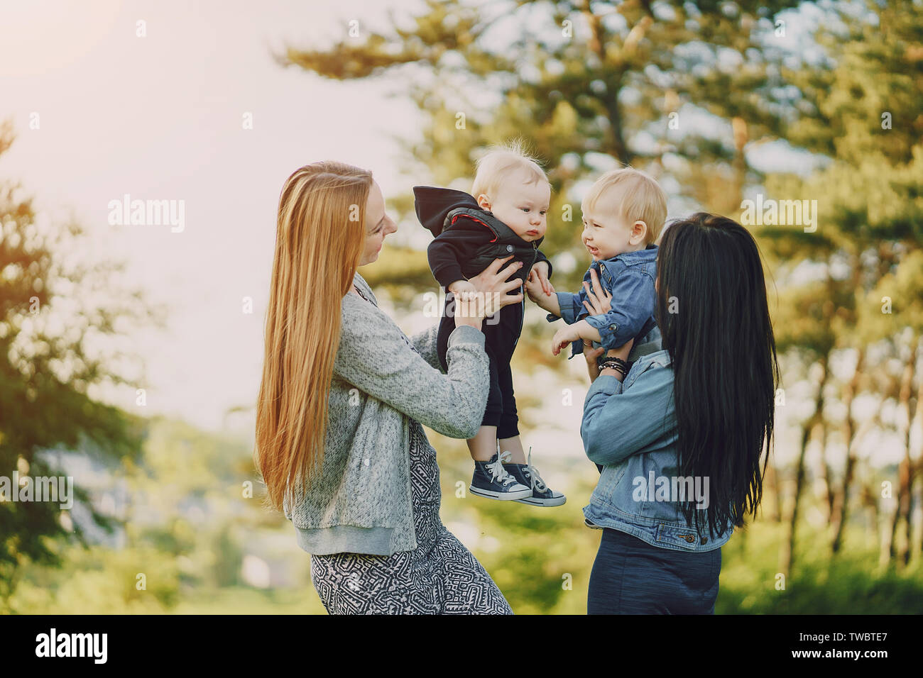 two beautiful mothers Stock Photo - Alamy