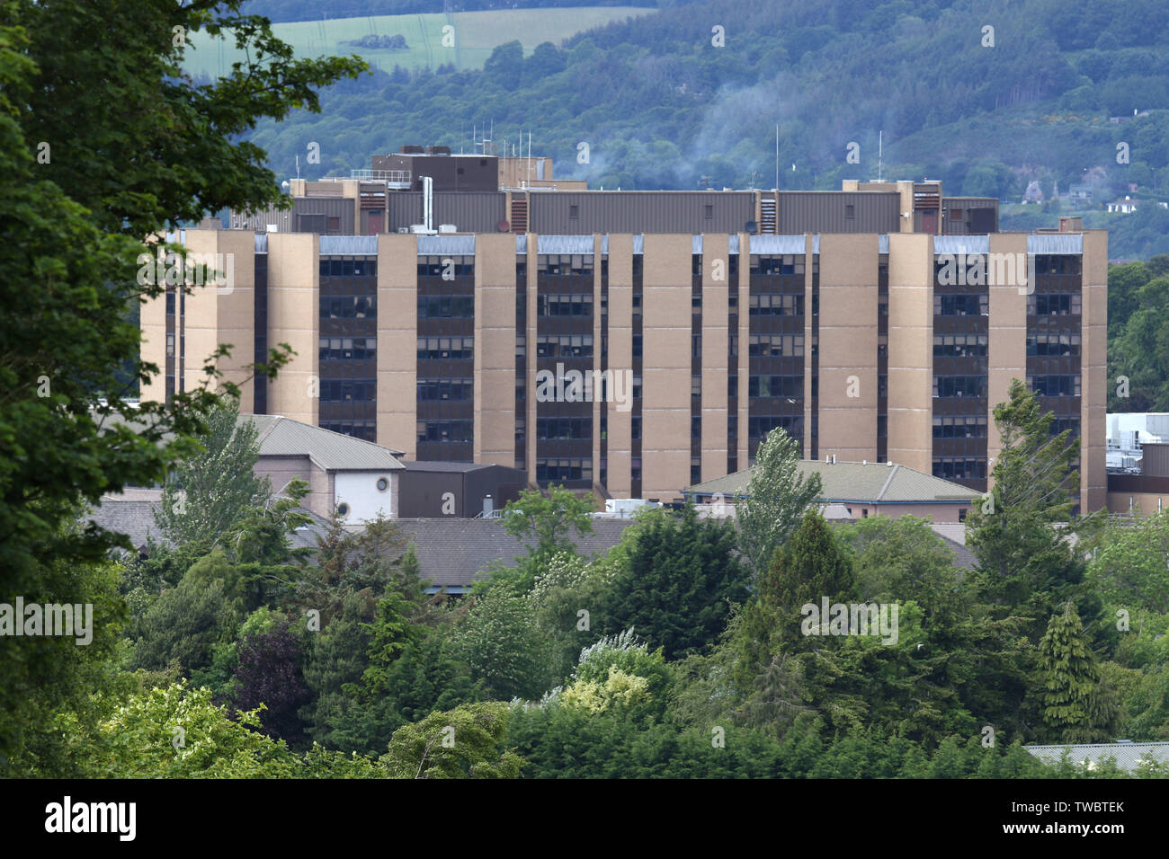 Inverness, UK, 19 June 2019. Raigmore Hospital locator. Credit: Andrew ...