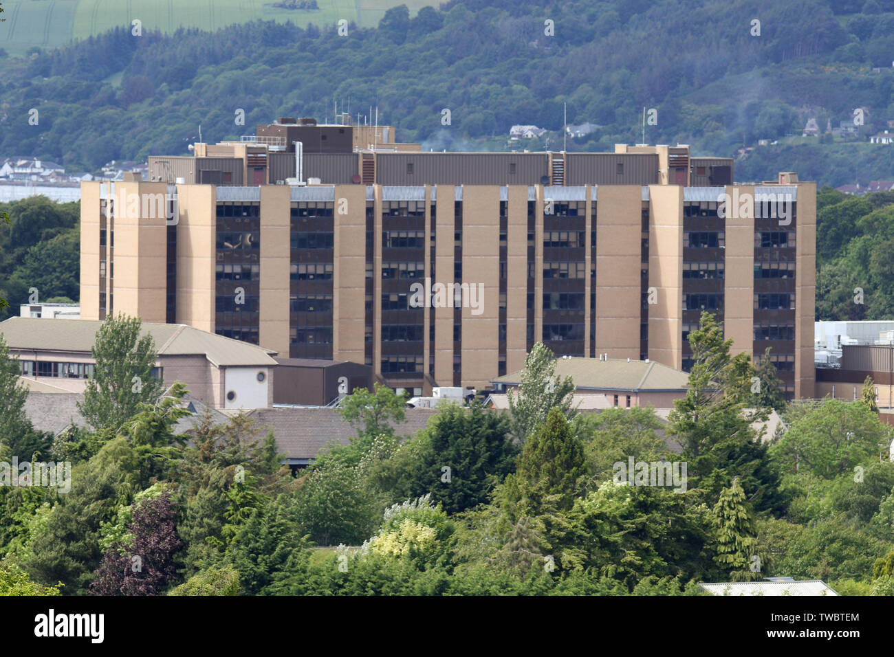 Inverness, UK, 19 June 2019. Raigmore Hospital locator. Credit: Andrew ...