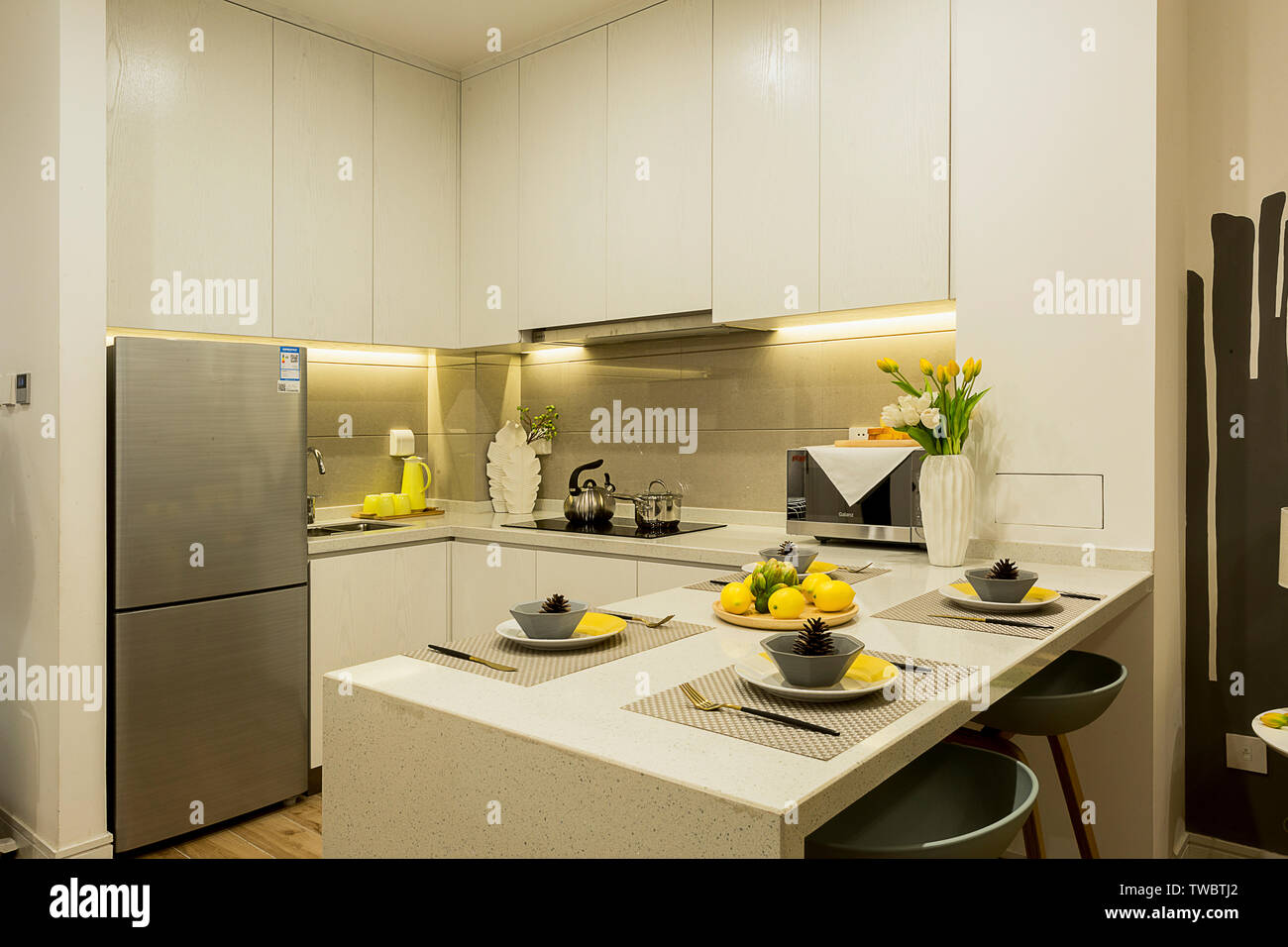 Interior design sample room contact V letter: Cheng730 Stock Photo - Alamy
