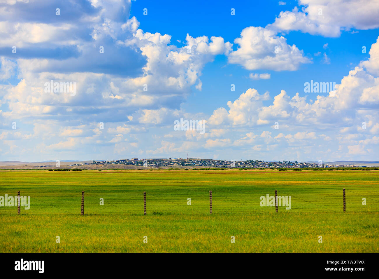 Summer in Hulunbuir Prairie, Inner Mongolia Stock Photo - Alamy