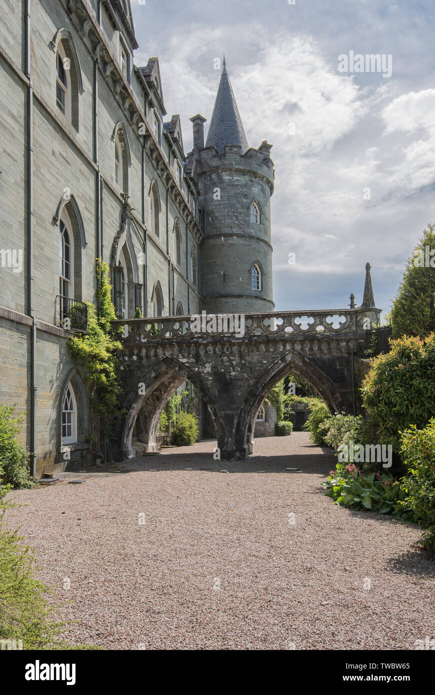 Inveraray Castle, the ancestral home of the Duke of Argyll. Featured in ...