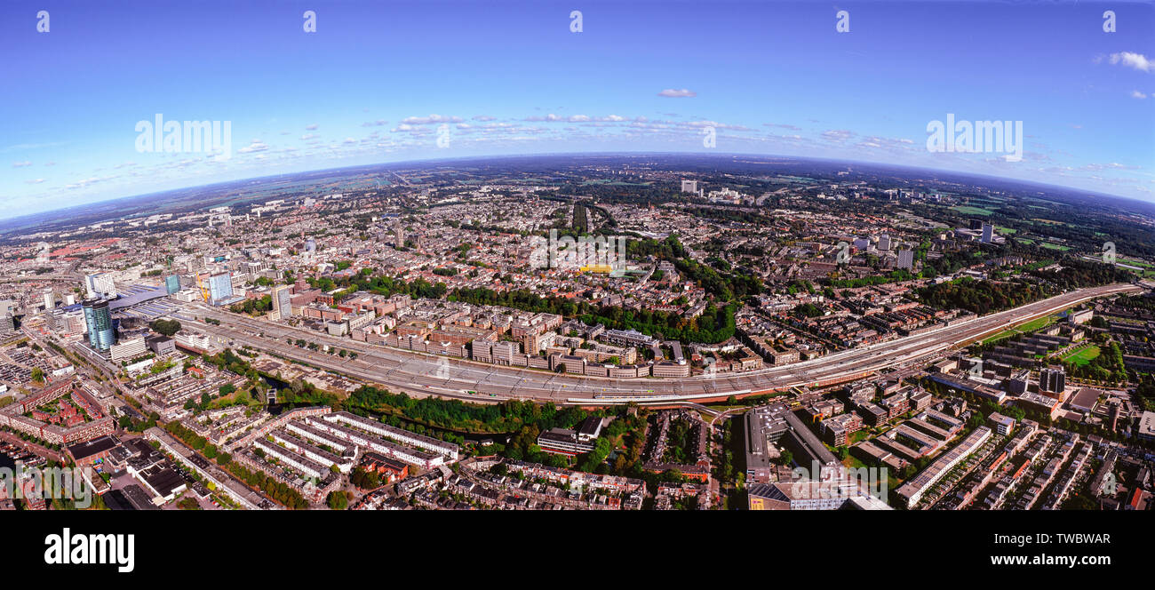 Panorama aerial of the inner city Utrecht, the Netherlands Stock Photo ...