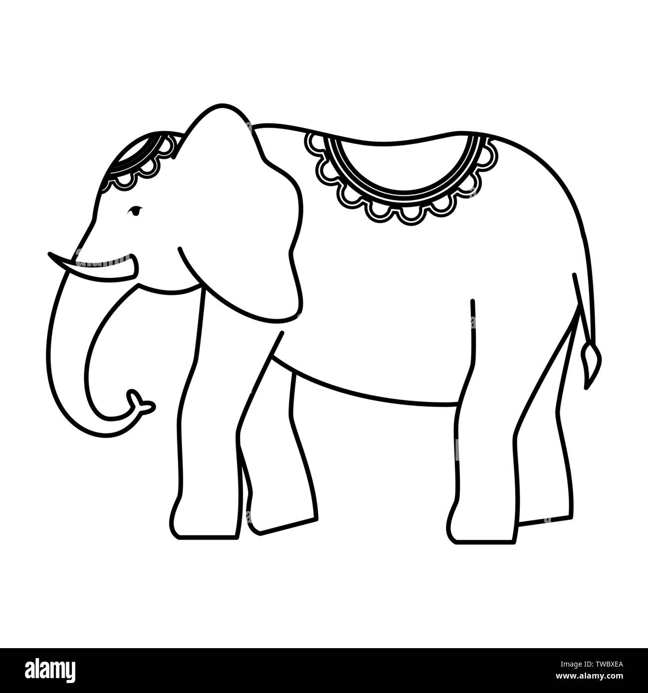 Indian Elephant Drawing