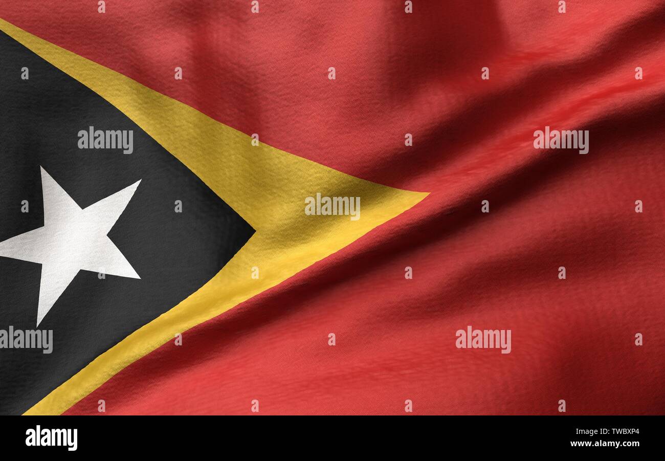 East timor flag hi-res stock photography and images - Alamy
