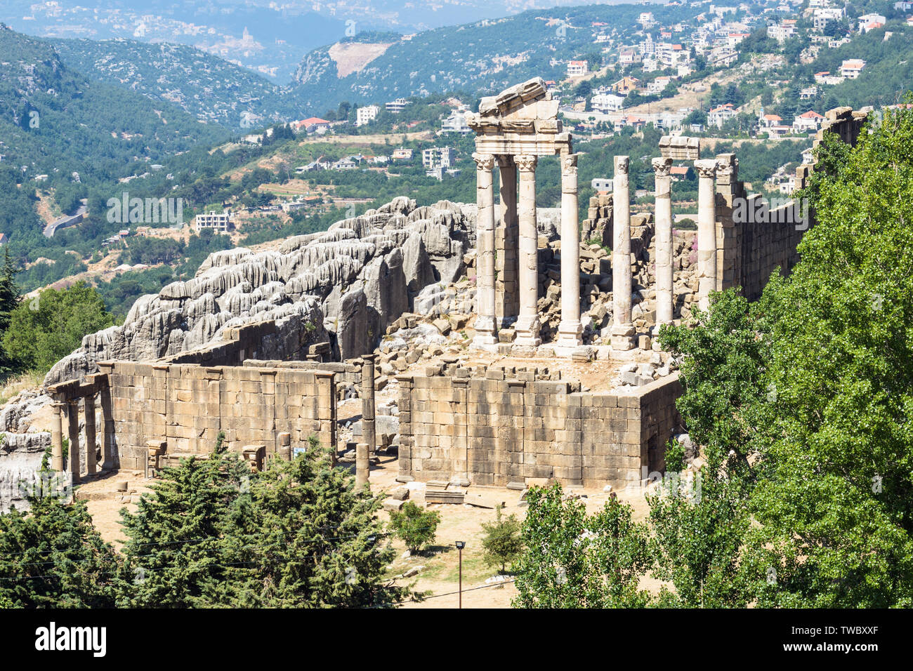 Temple of Adonis, Roman ruins, Faqra, Lebanon Stock Photo - Alamy
