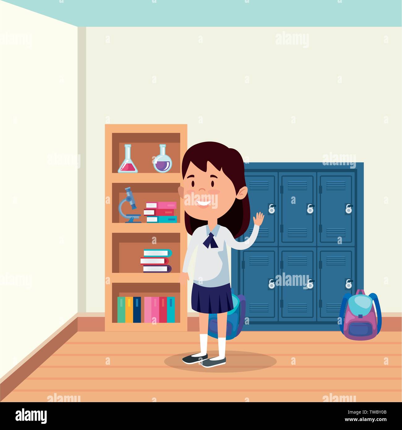 Schoolbag locker Stock Vector Images - Alamy