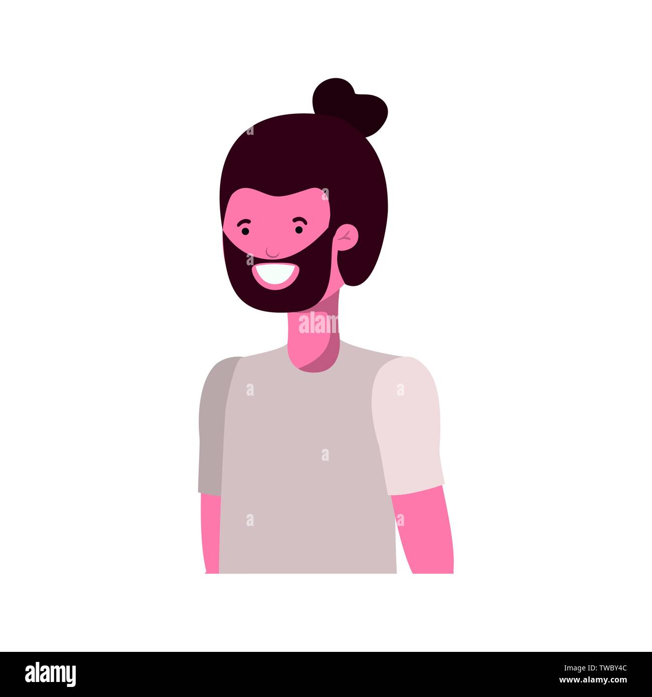 young man in white background Stock Vector Image & Art - Alamy