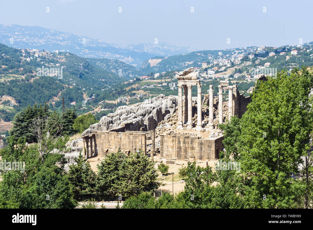 Temple of Adonis, Roman ruins, Faqra, Lebanon Stock Photo - Alamy