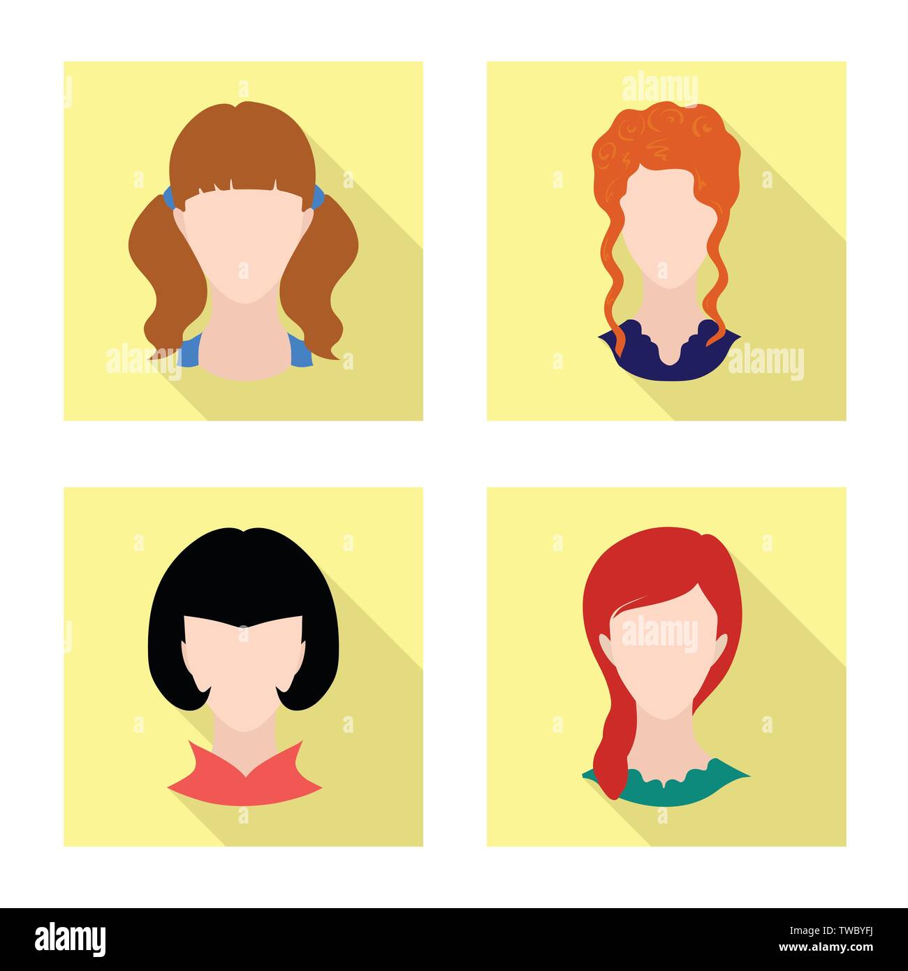 Isolated object of avatar and dummy icon. Collection of avatar and ...