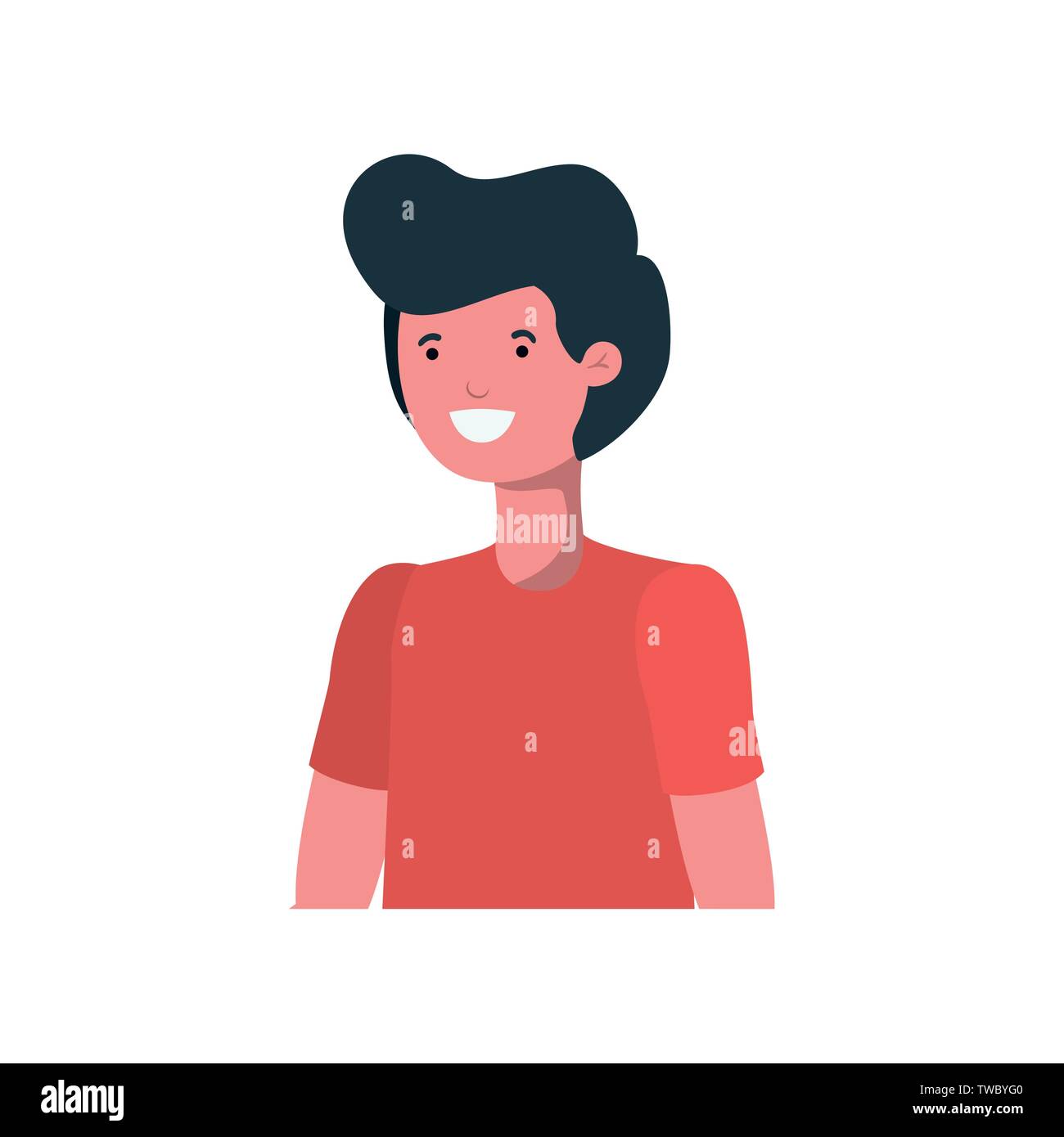 young man in white background Stock Vector Image & Art - Alamy