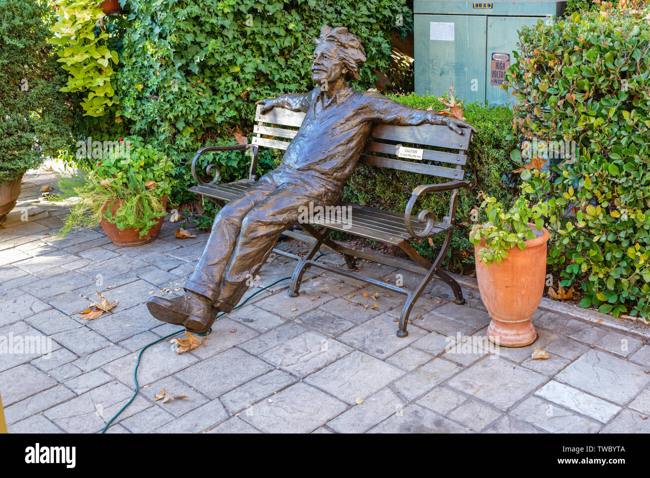 Sedona, AZ - November 22, 2017: Bronze statue of Albert Einstein by ...