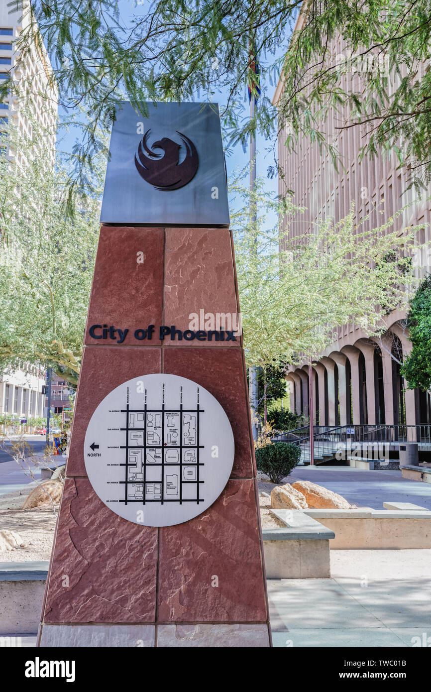 Phoenix road map hi-res stock photography and images - Alamy