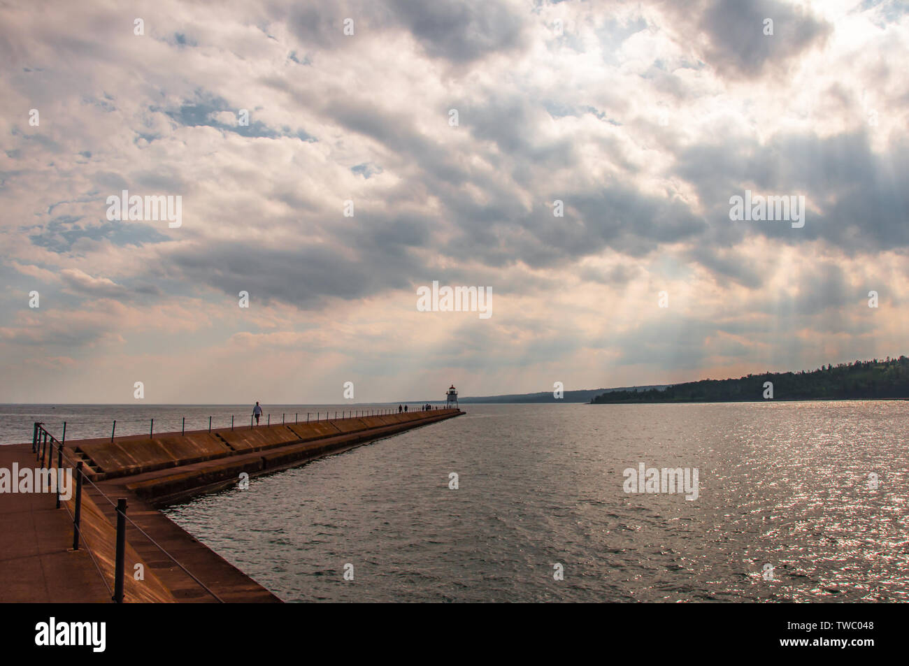 Two harbors minnesota breakwall hi-res stock photography and images - Alamy