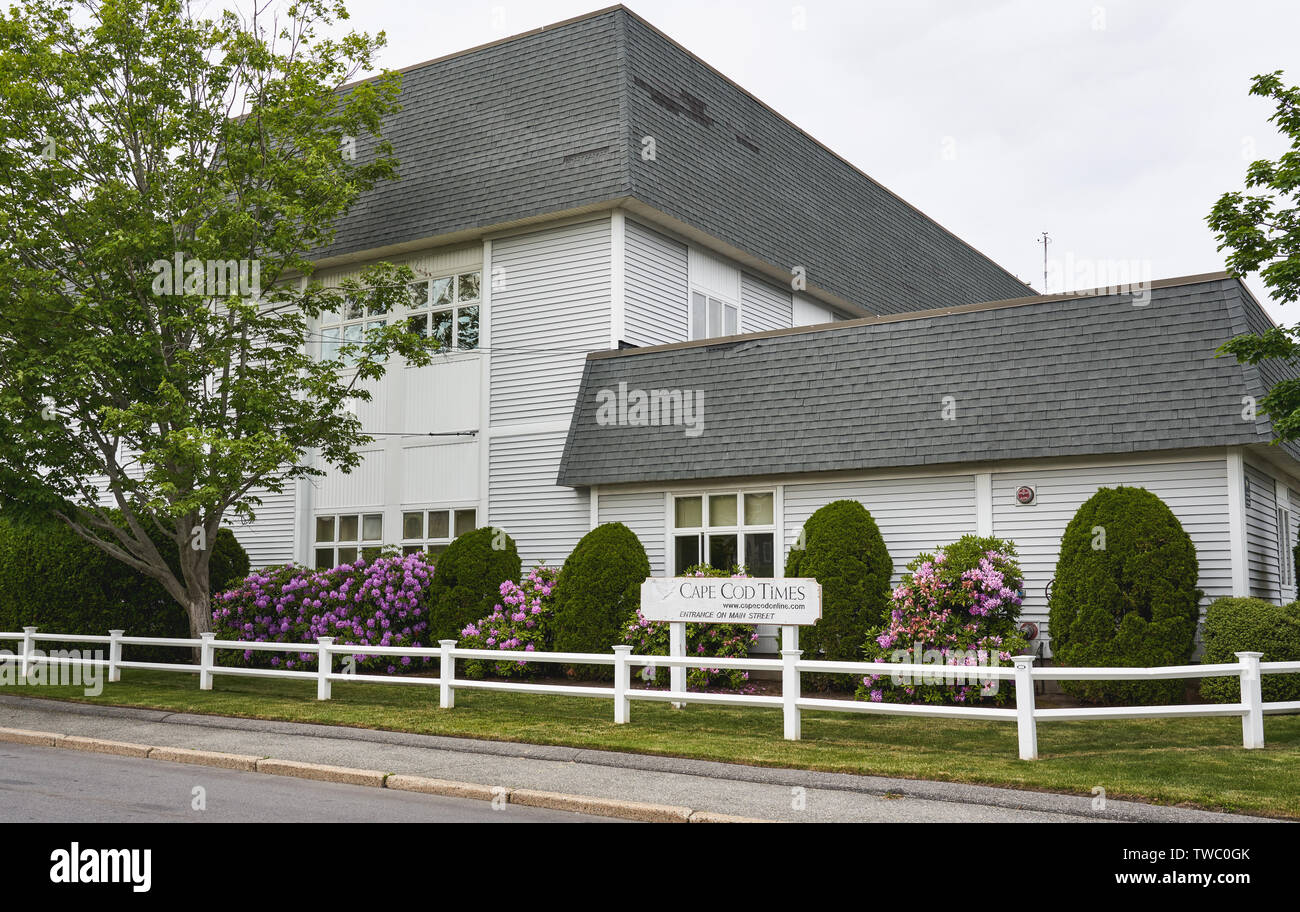 Hyannis, MA - June 10, 2019: Cape Cod Times is a daily newspaper ...