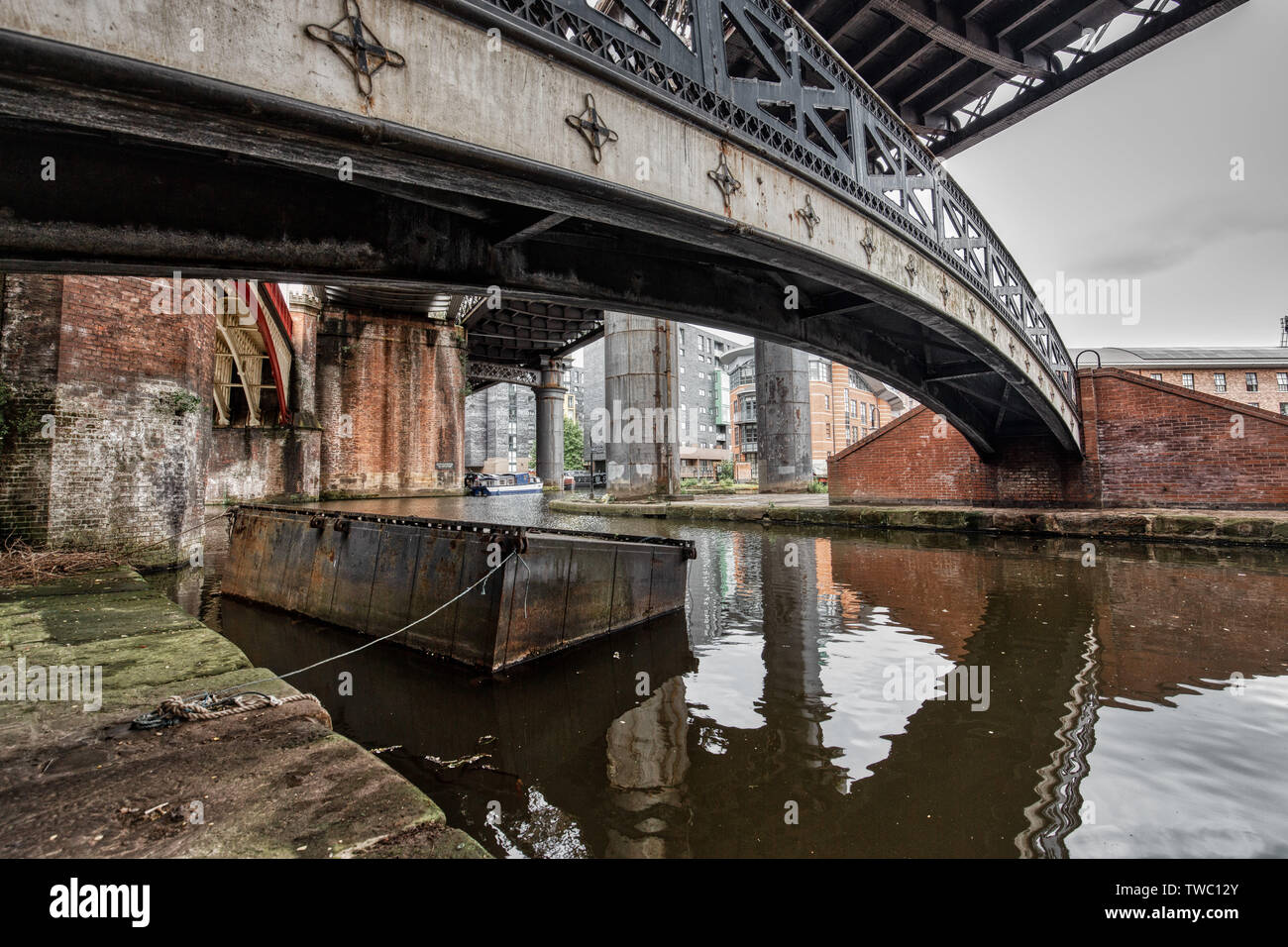 Castlefield Basin Bridges Stock Photo - Alamy