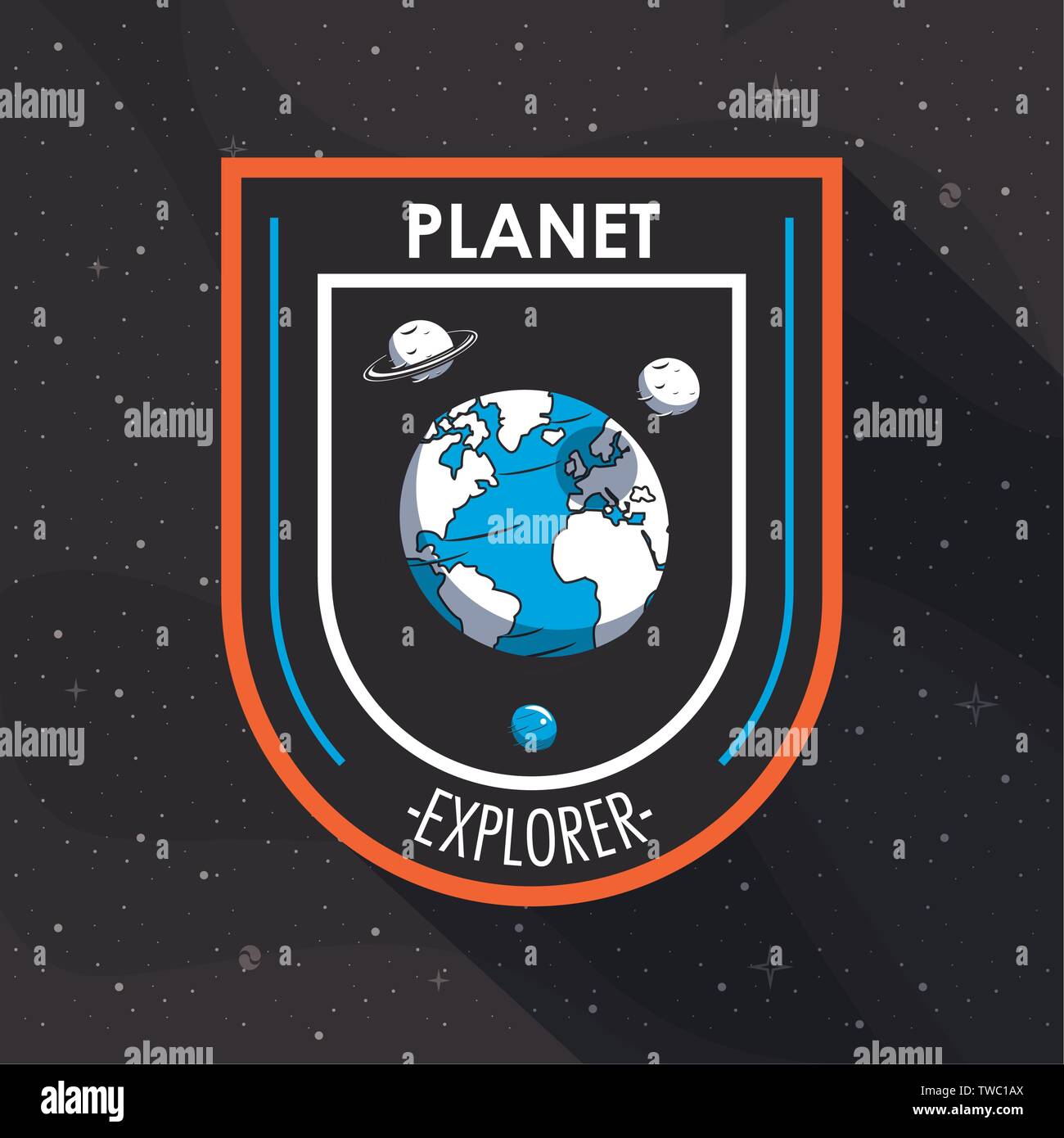 Space explorer patch emblem design Stock Vector Image & Art - Alamy