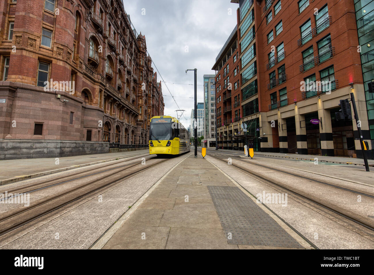 Manchester tramlines hi-res stock photography and images - Alamy
