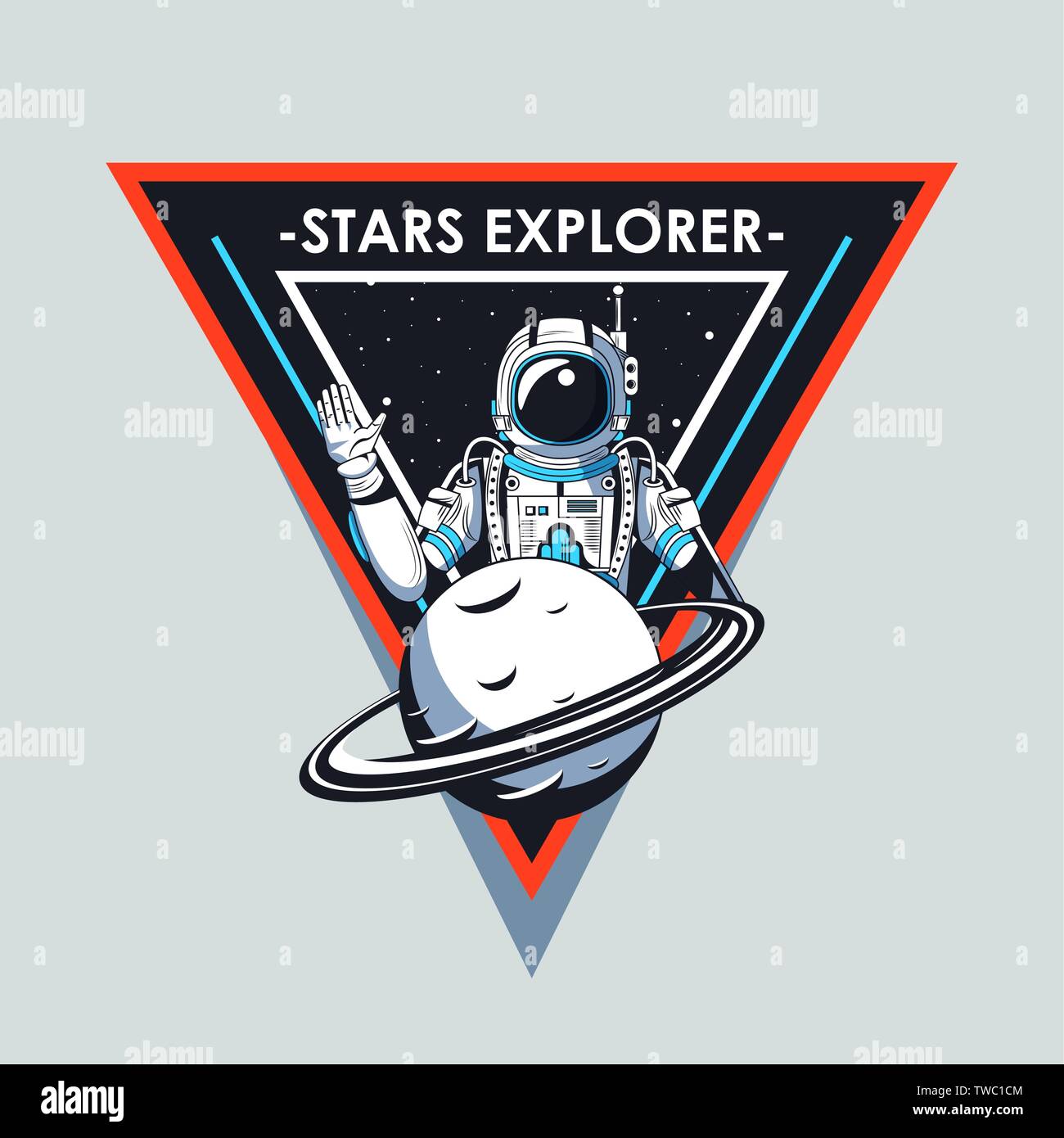 Space explorer patch emblem design Stock Vector Image & Art - Alamy