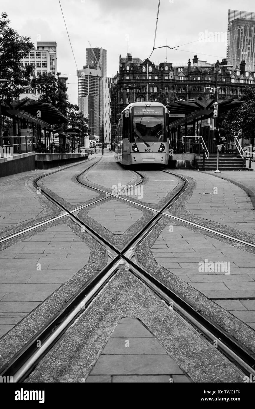 Manchester Metrolink Tram Stock Photo - Alamy
