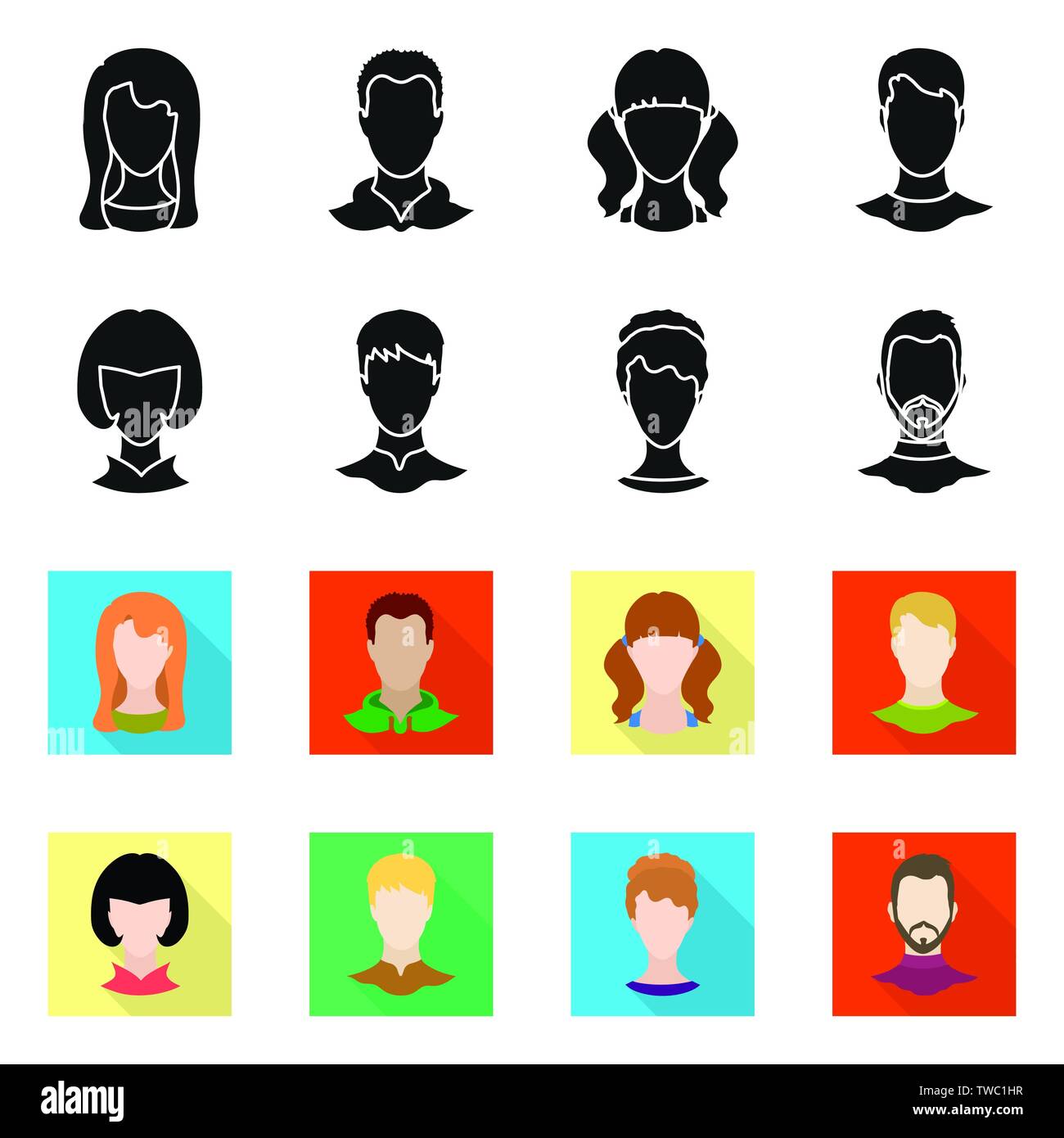 Vector design of professional and photo symbol. Collection of ...