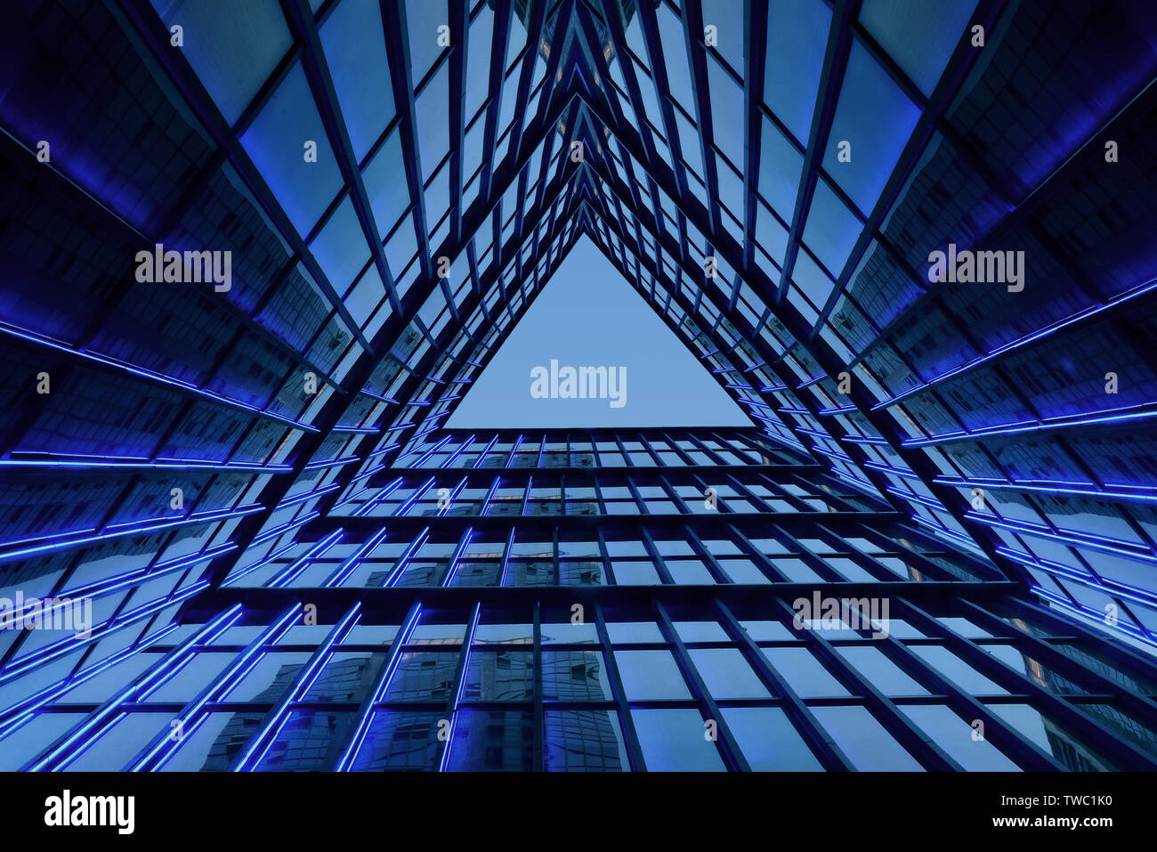 In 2017, a collage of visual graphics on architectural structures Stock ...