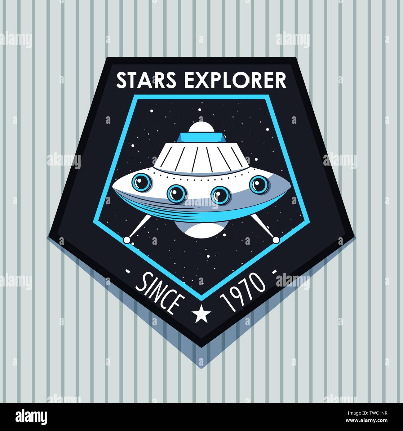 Space explorer patch emblem design Stock Vector Image & Art - Alamy