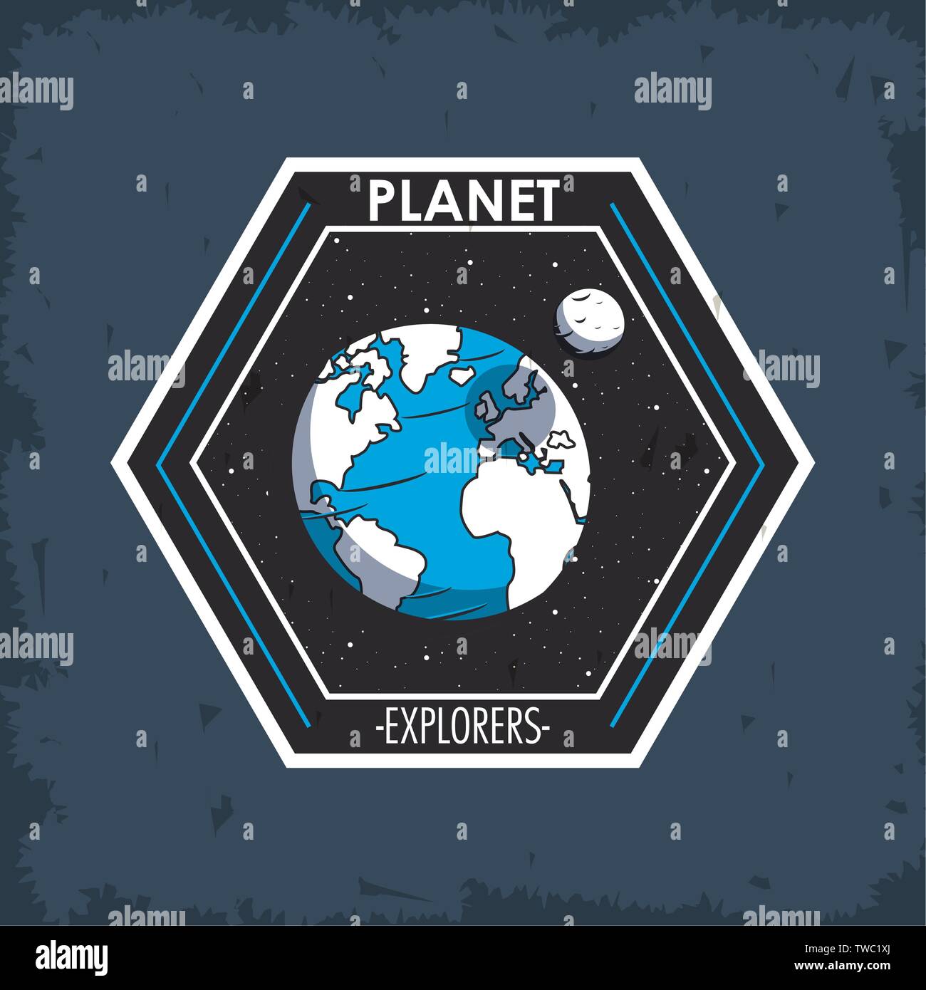 Space explorer patch emblem design Stock Vector Image & Art - Alamy