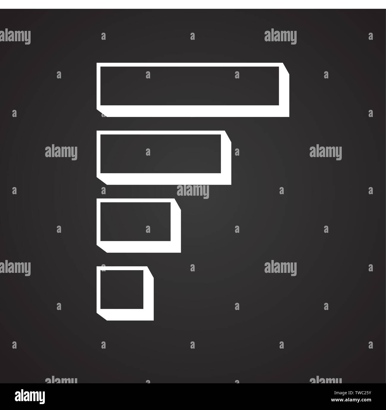 Up grow chart icon on background for graphic and web design. Simple ...