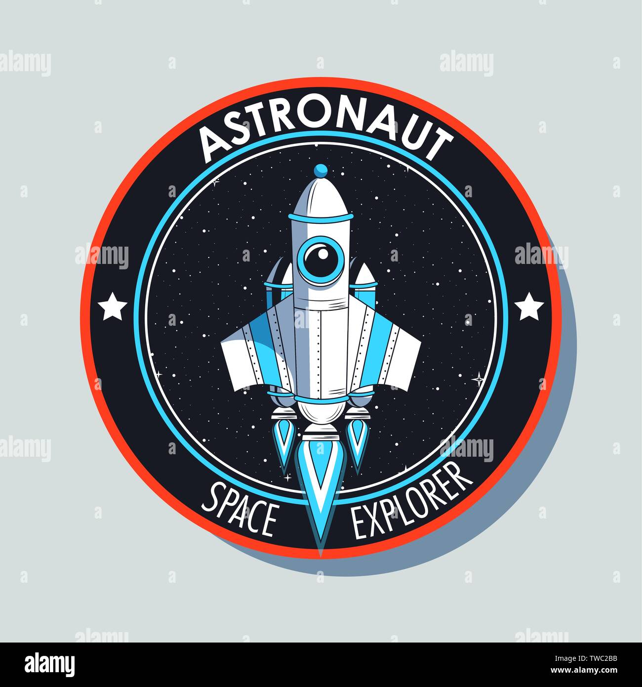 Space explorer patch emblem design Stock Vector Image & Art - Alamy