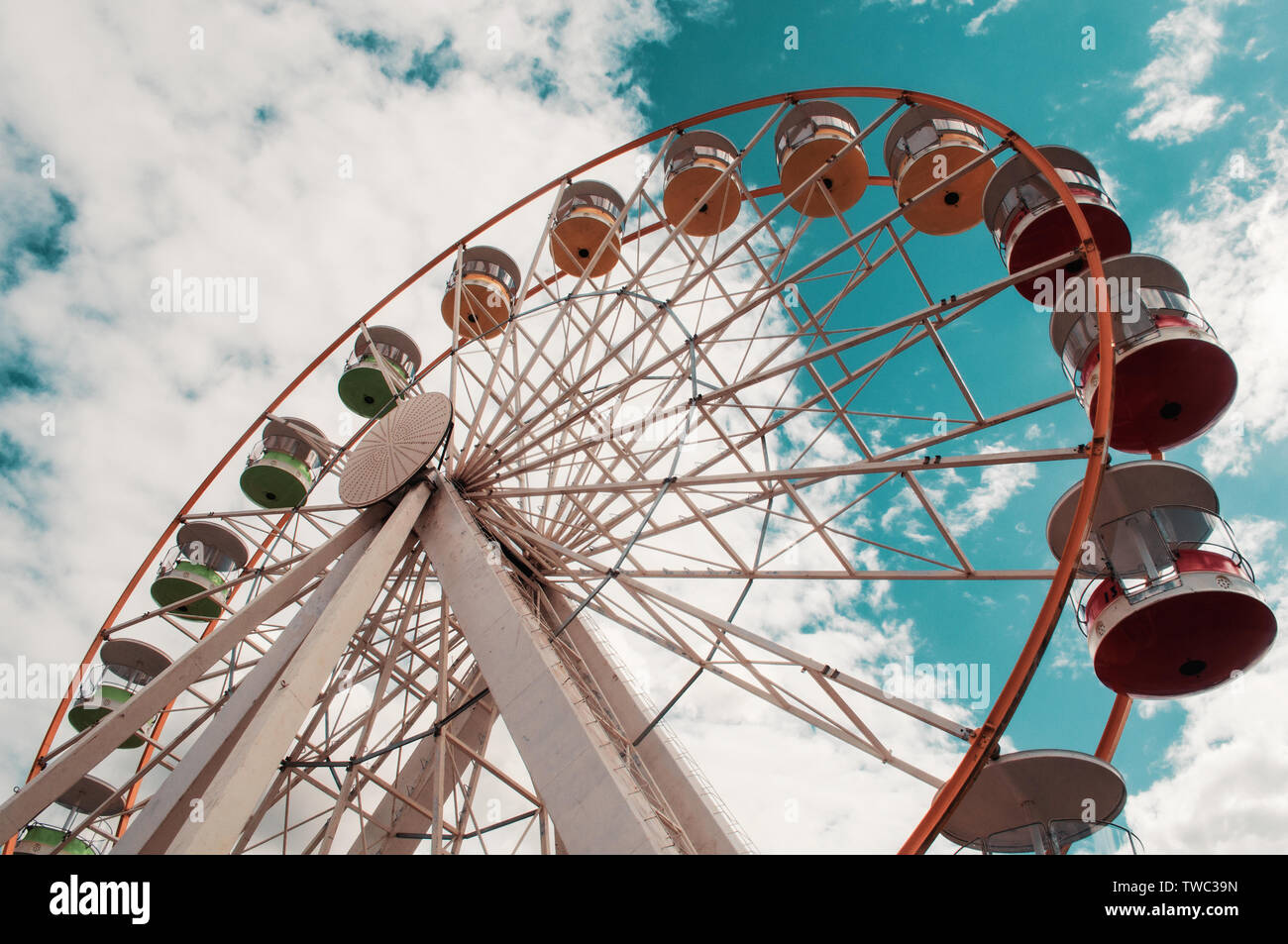 Ferris wheels on fair Stock Photo - Alamy