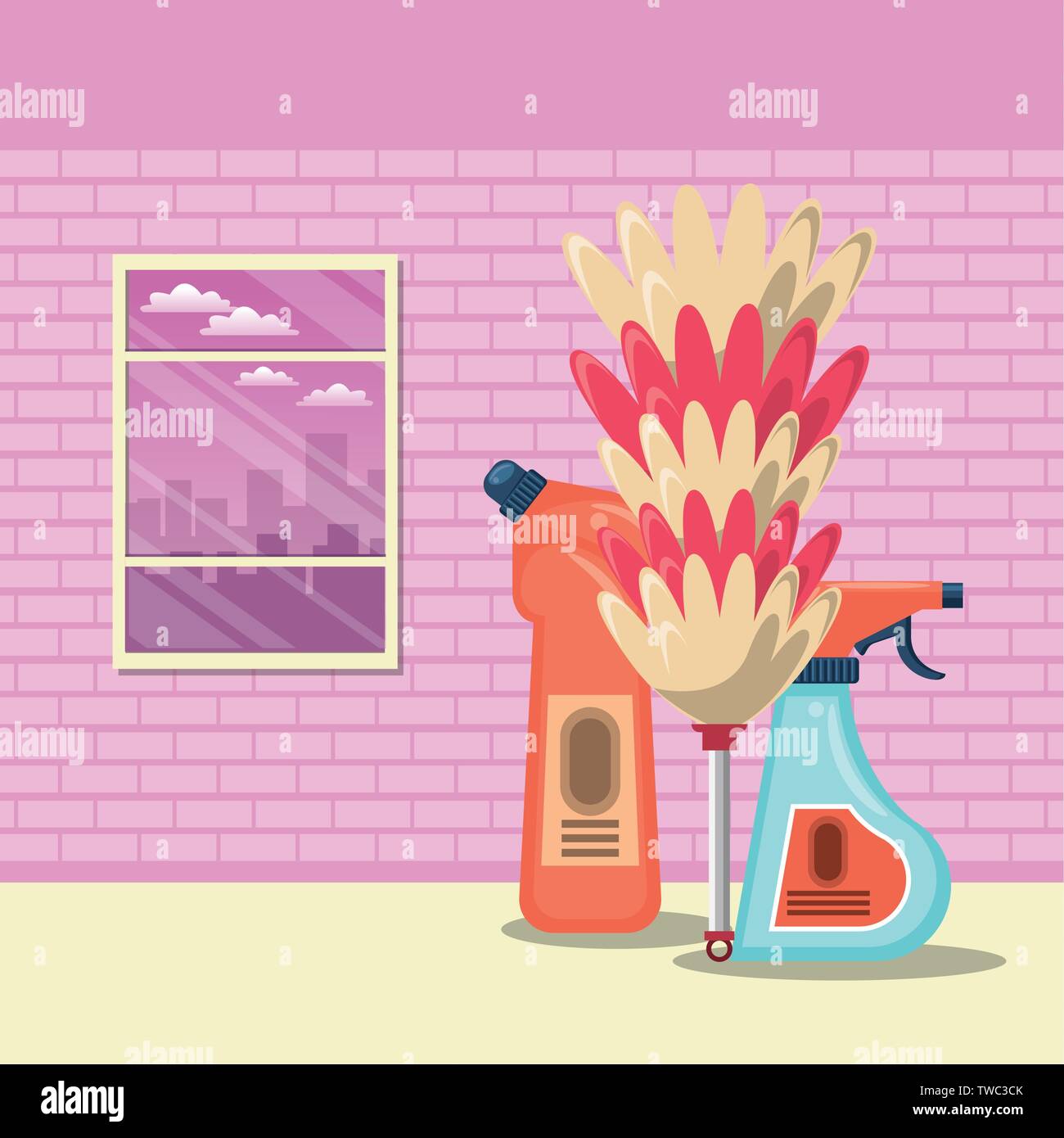 Cleaning products for home cartoons Stock Vector Image & Art - Alamy