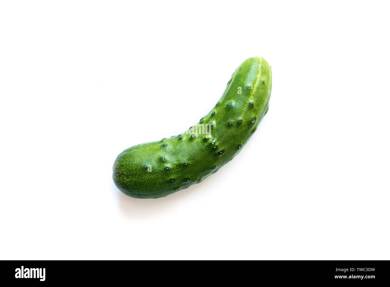 One fresh cucumber isolated on white background Stock Photo - Alamy