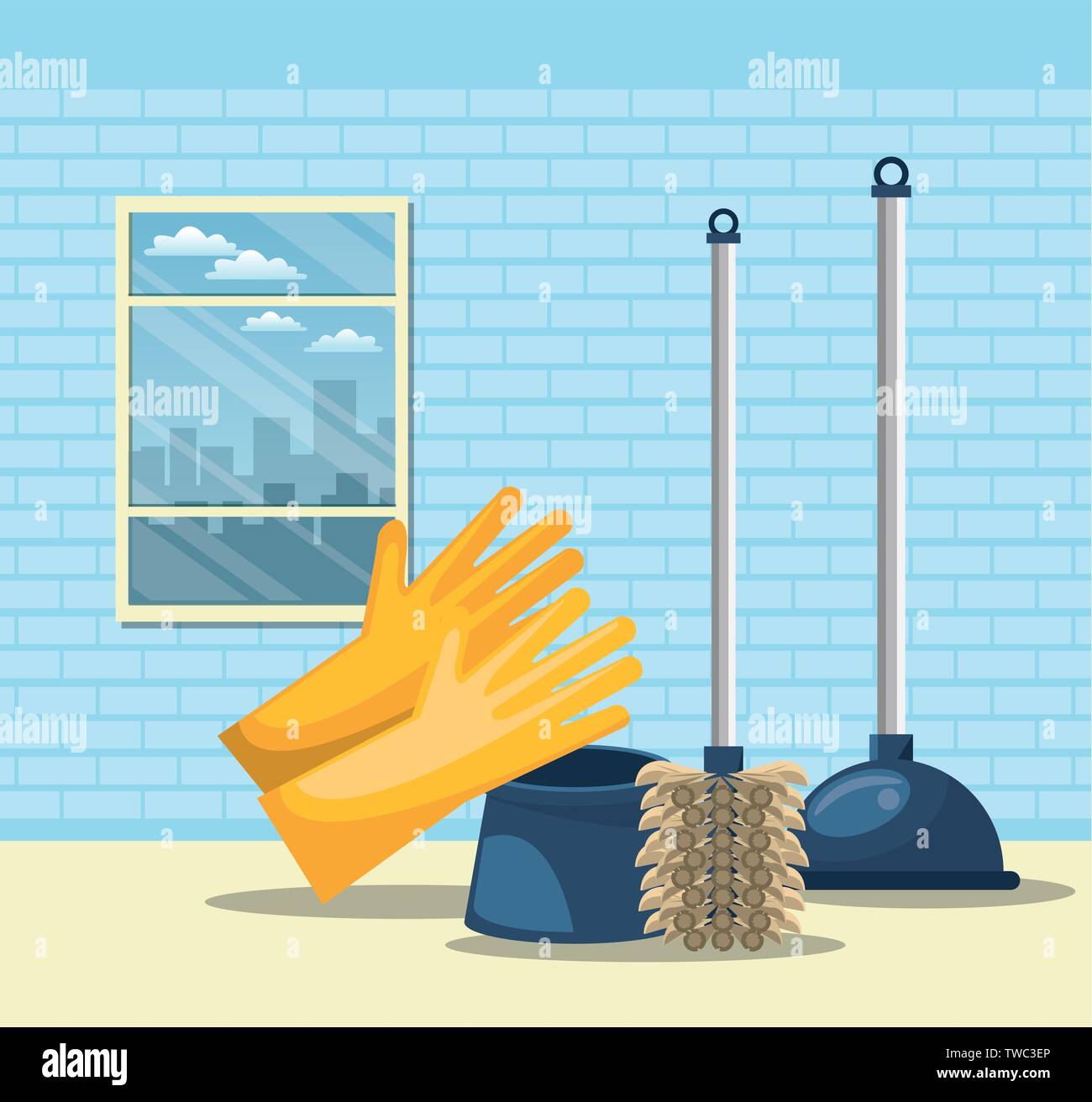 Cleaning products for home cartoons Stock Vector Image & Art - Alamy