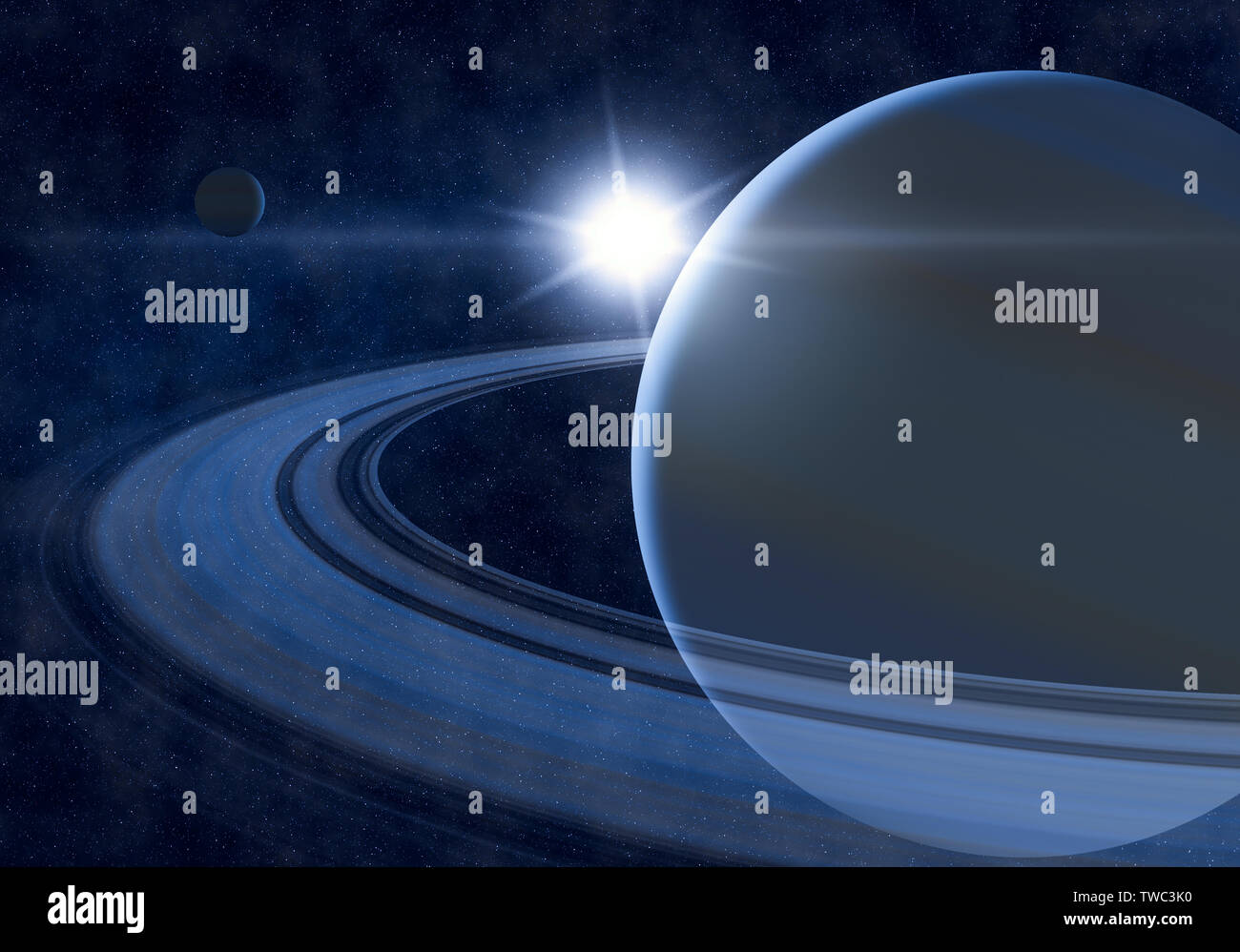 Celestial movement, planets and light Stock Photo - Alamy