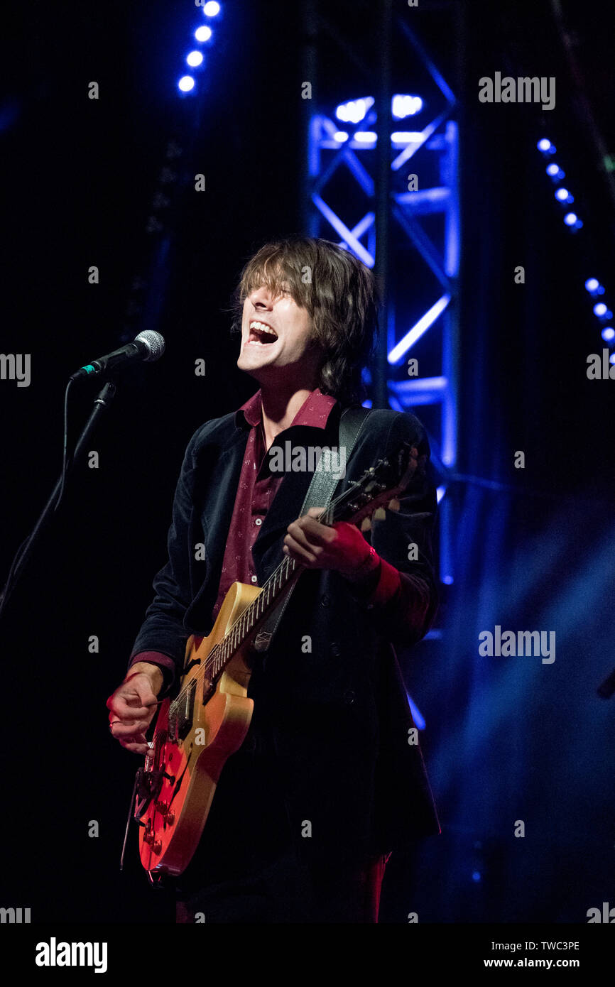 American guitarist Joshua Cook playing live on stage at the Gate to ...