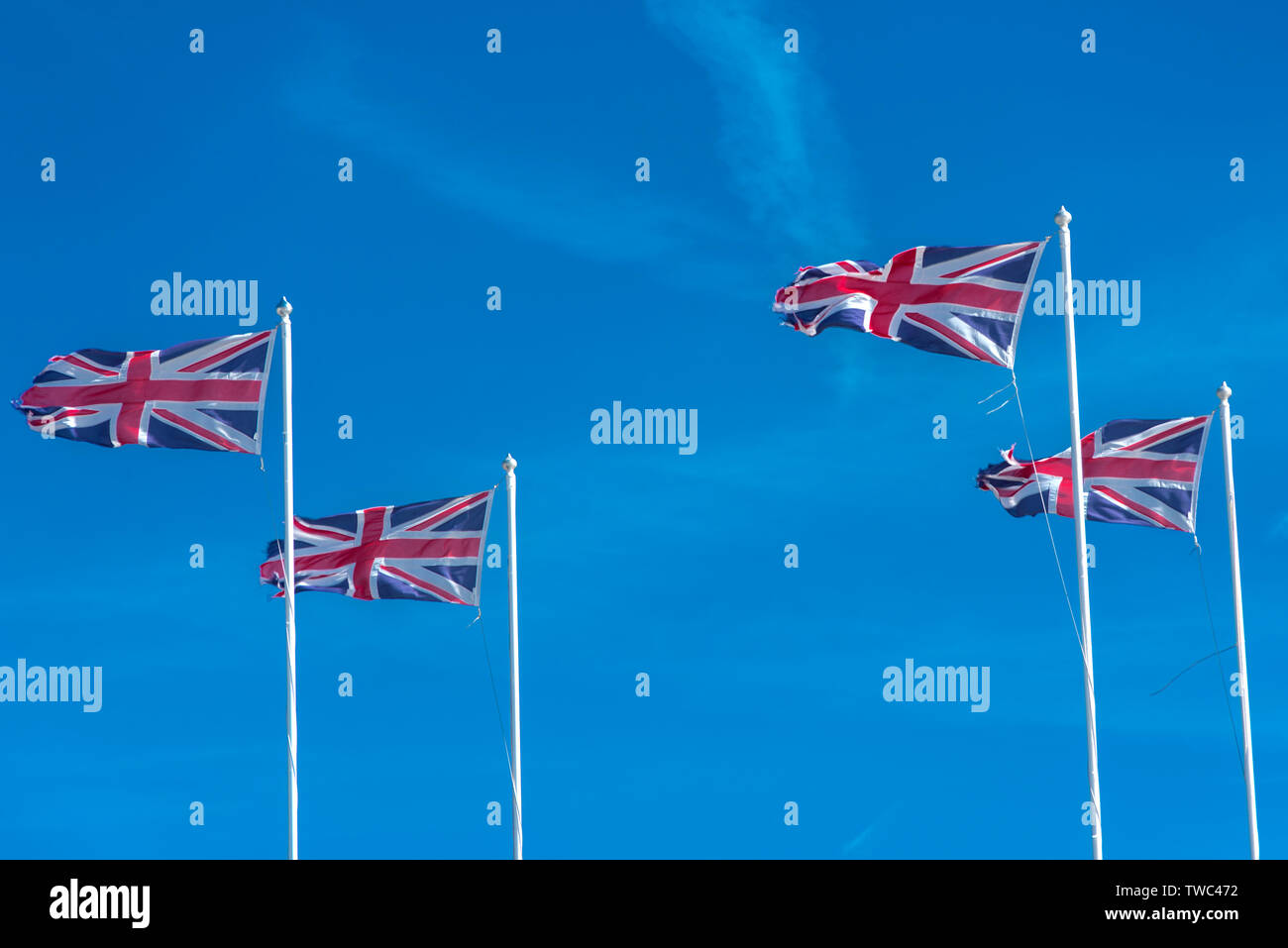 Four Union Jacks Stock Photo - Alamy