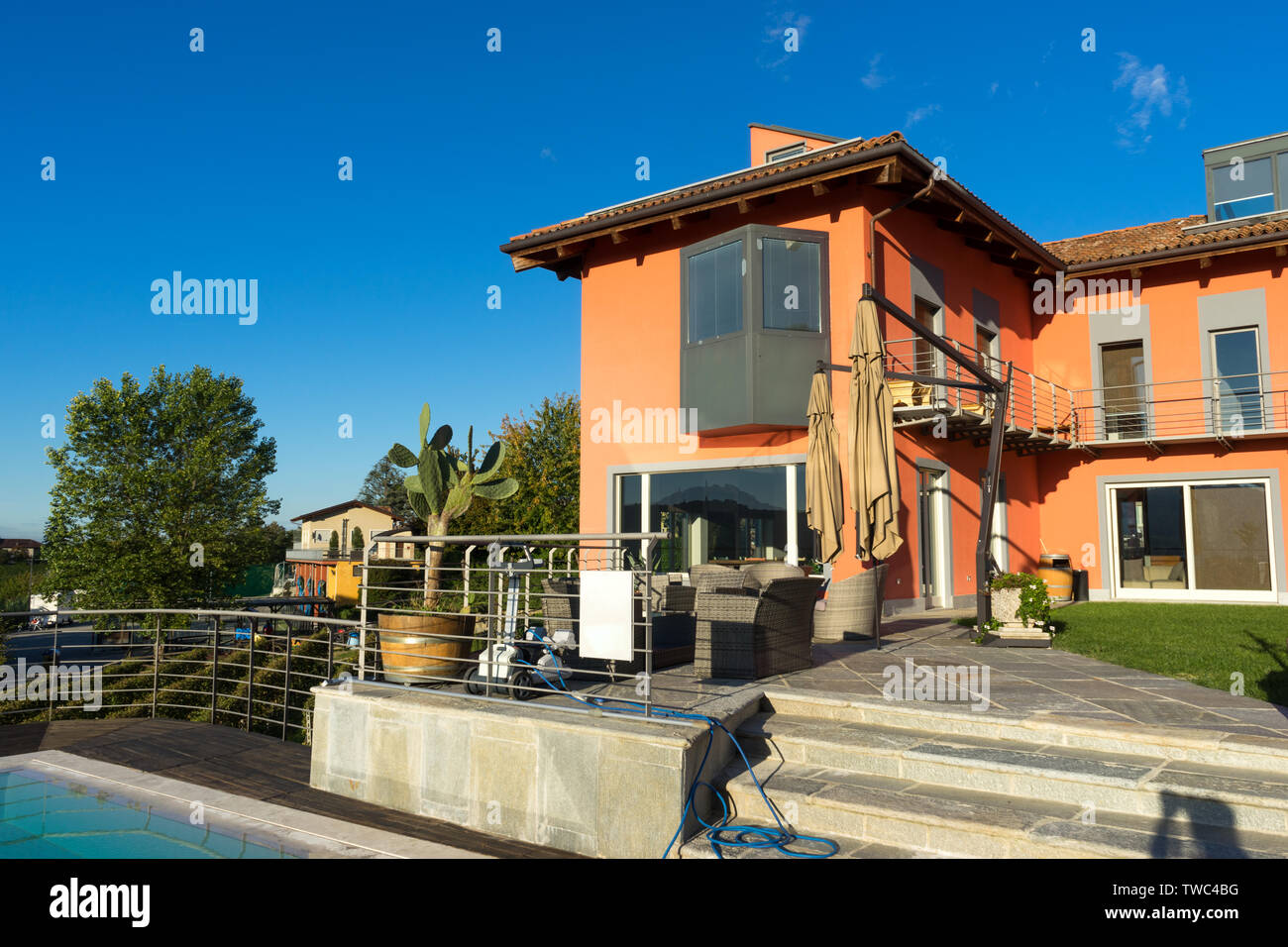 Ordinary country house in photography Stock Photo - Alamy