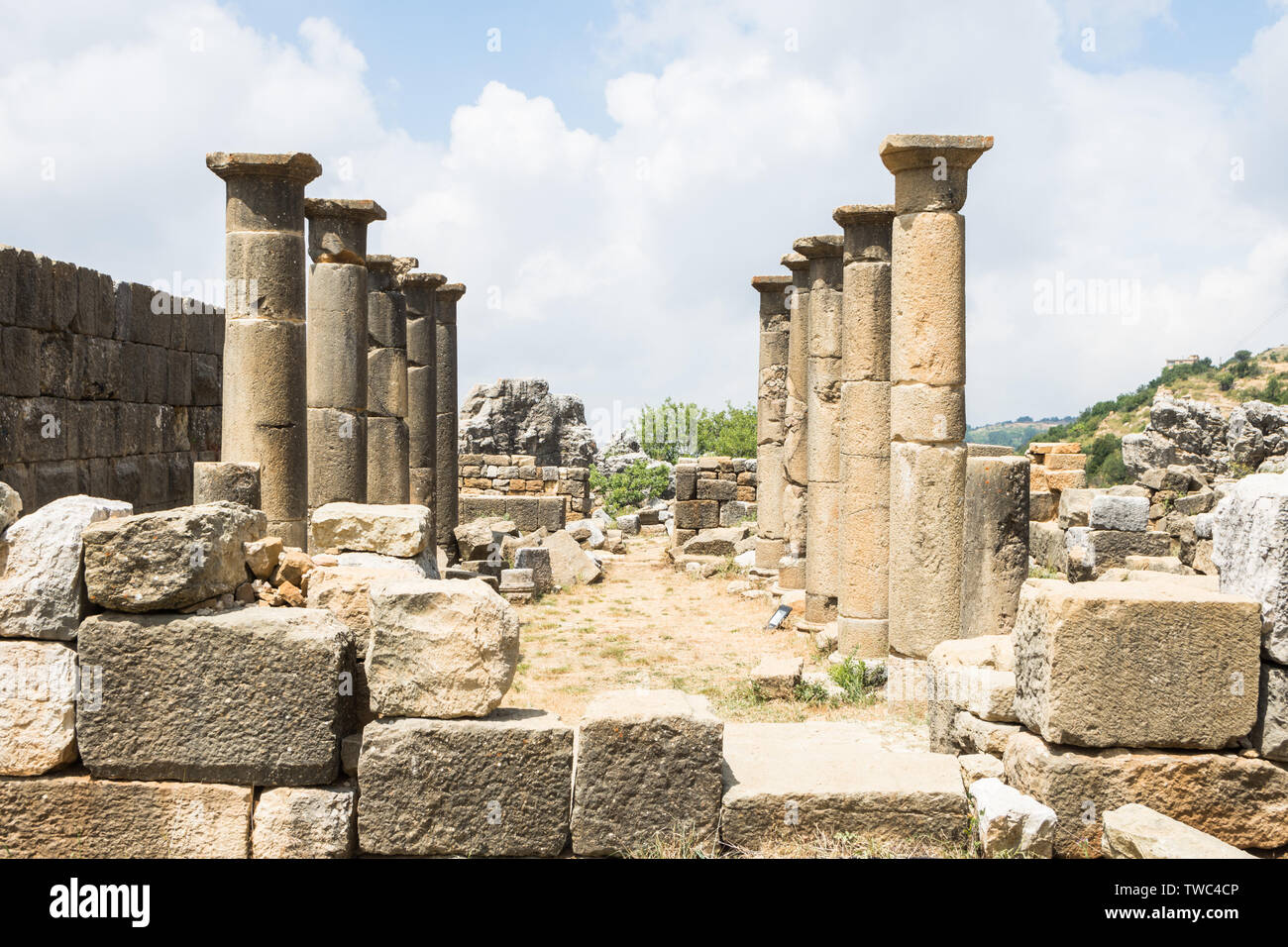 Ruins of the Byzantine church, Faqra, Lebanon Stock Photo - Alamy